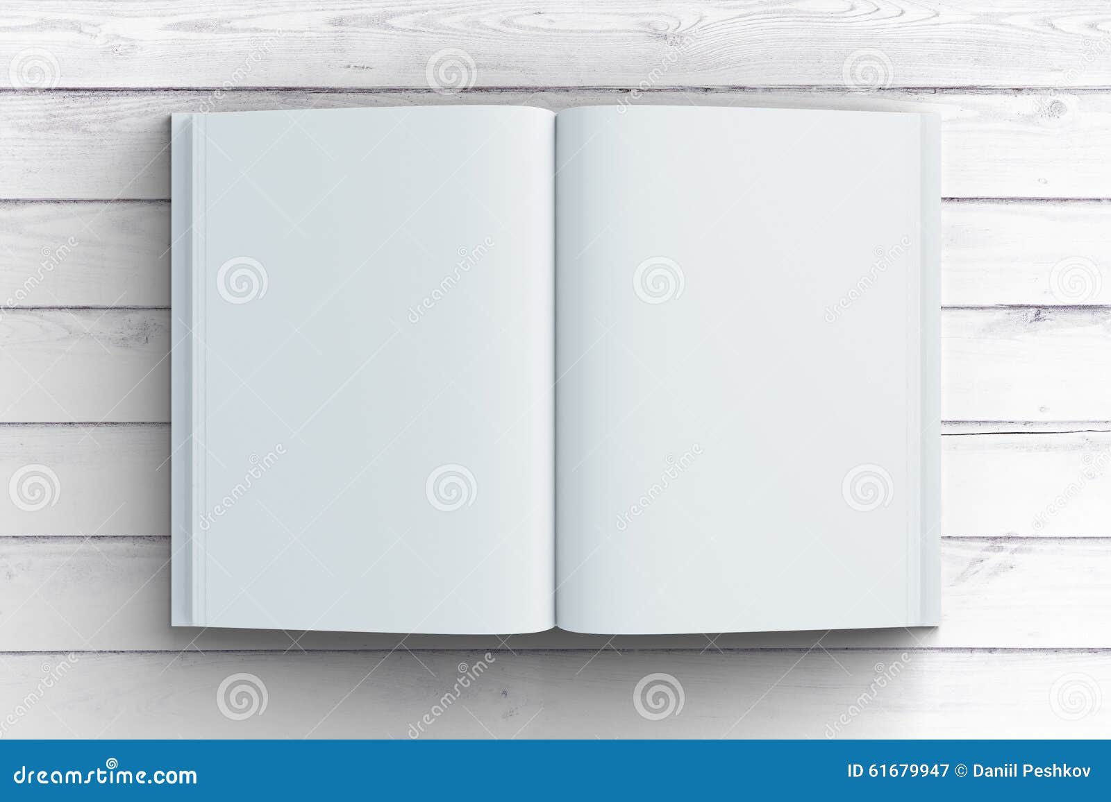 Blank White Diary Paper on Wooden Floor Stock Illustration ...