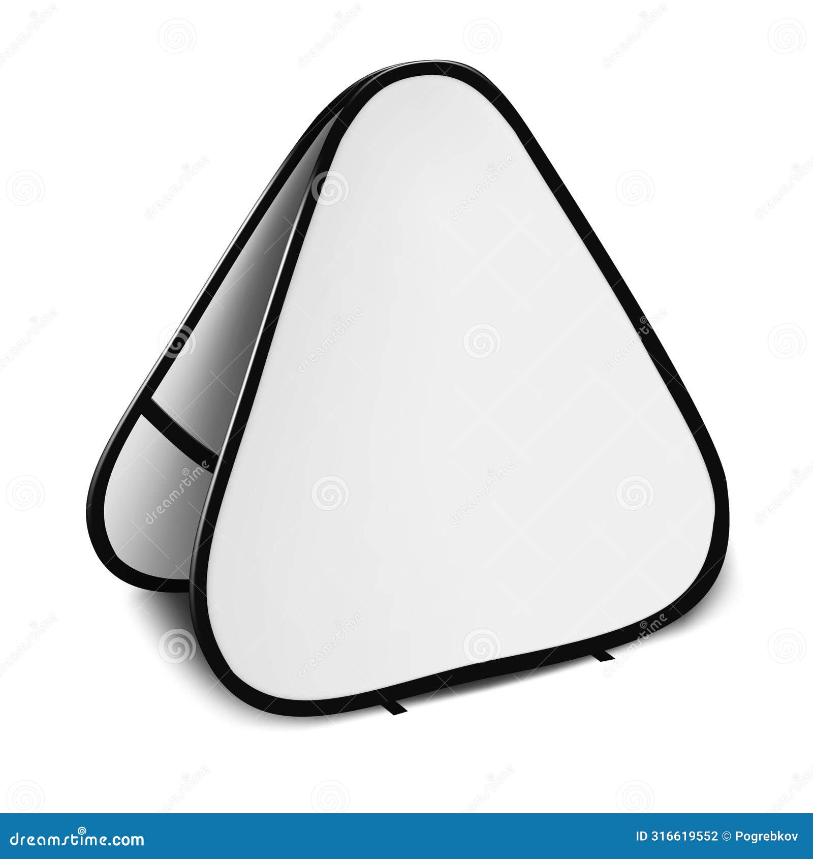 Blank White Double-sided Triangle Pop-up Banner. Realistic Vector ...