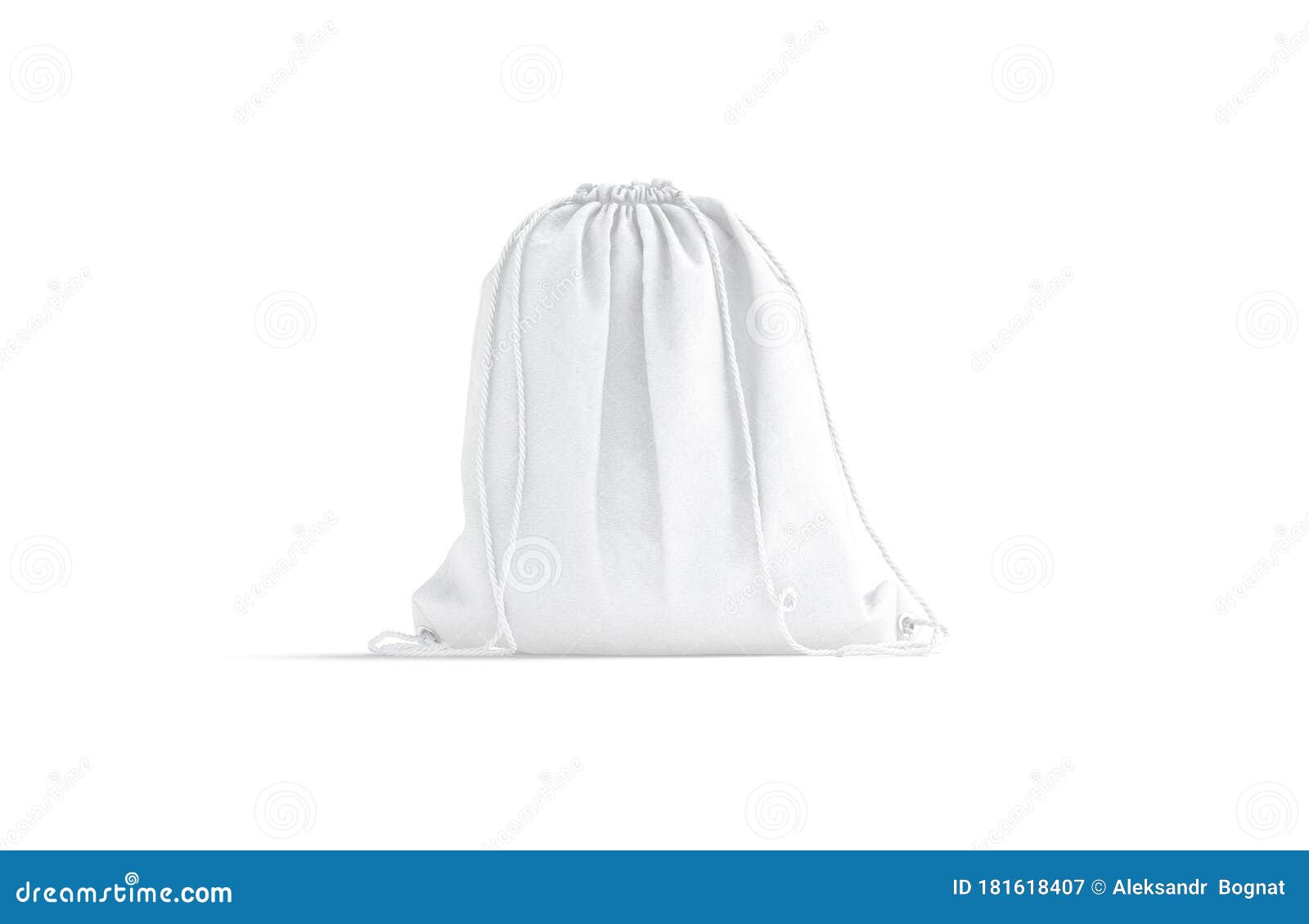 Blank White Drawstring Backpack Mock Up, Front View Stock Illustration ... Blank White Drawstring Backpack Mock Up, Front View Stock Illustration ...