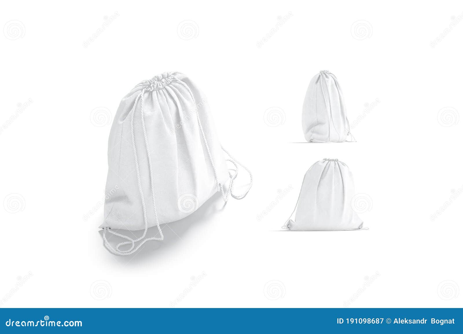 Blank White Drawstring Backpack Mockup, Different Views Stock ... Blank White Drawstring Backpack Mockup, Different Views Stock ...