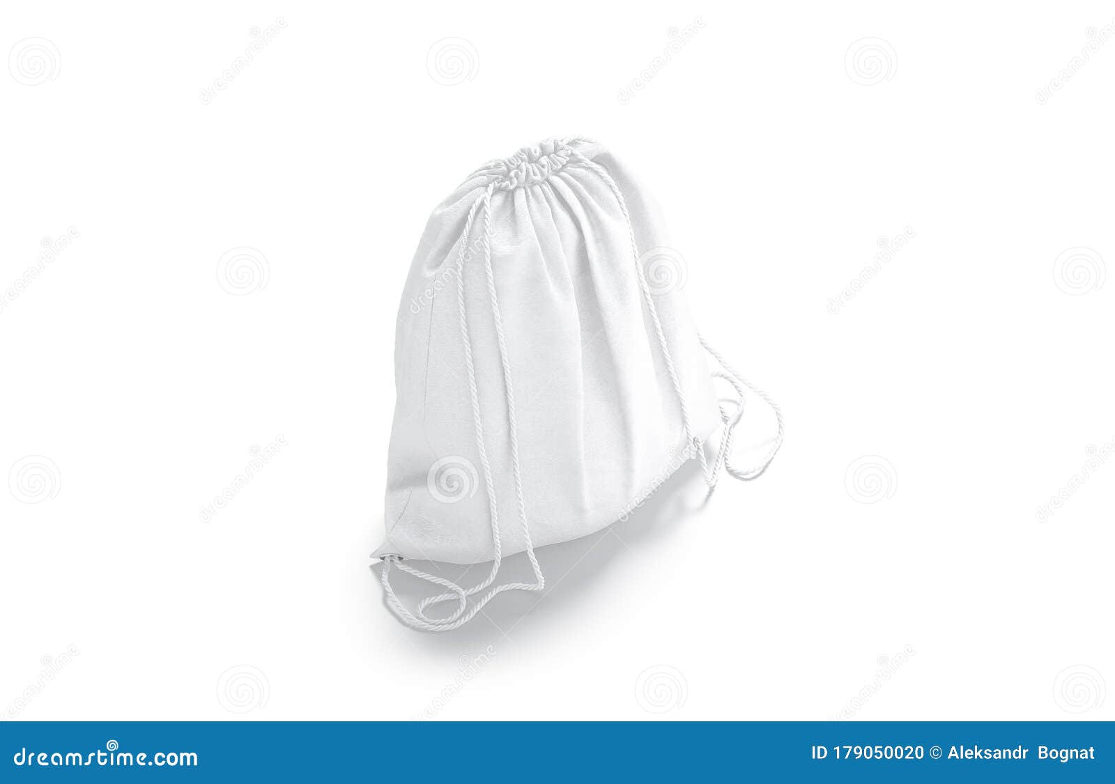 Blank White Drawstring Backpack Mockup, Side View Stock Illustration ... Blank White Drawstring Backpack Mockup, Side View Stock Illustration ...