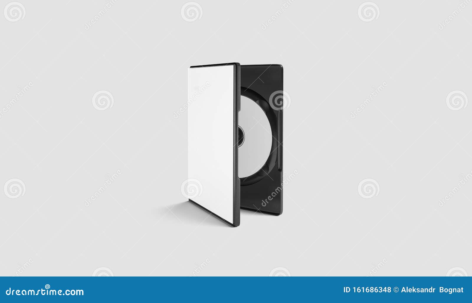 Blank White Dvd Disk in Plastic Case Mockup, Gray Background Stock ...
