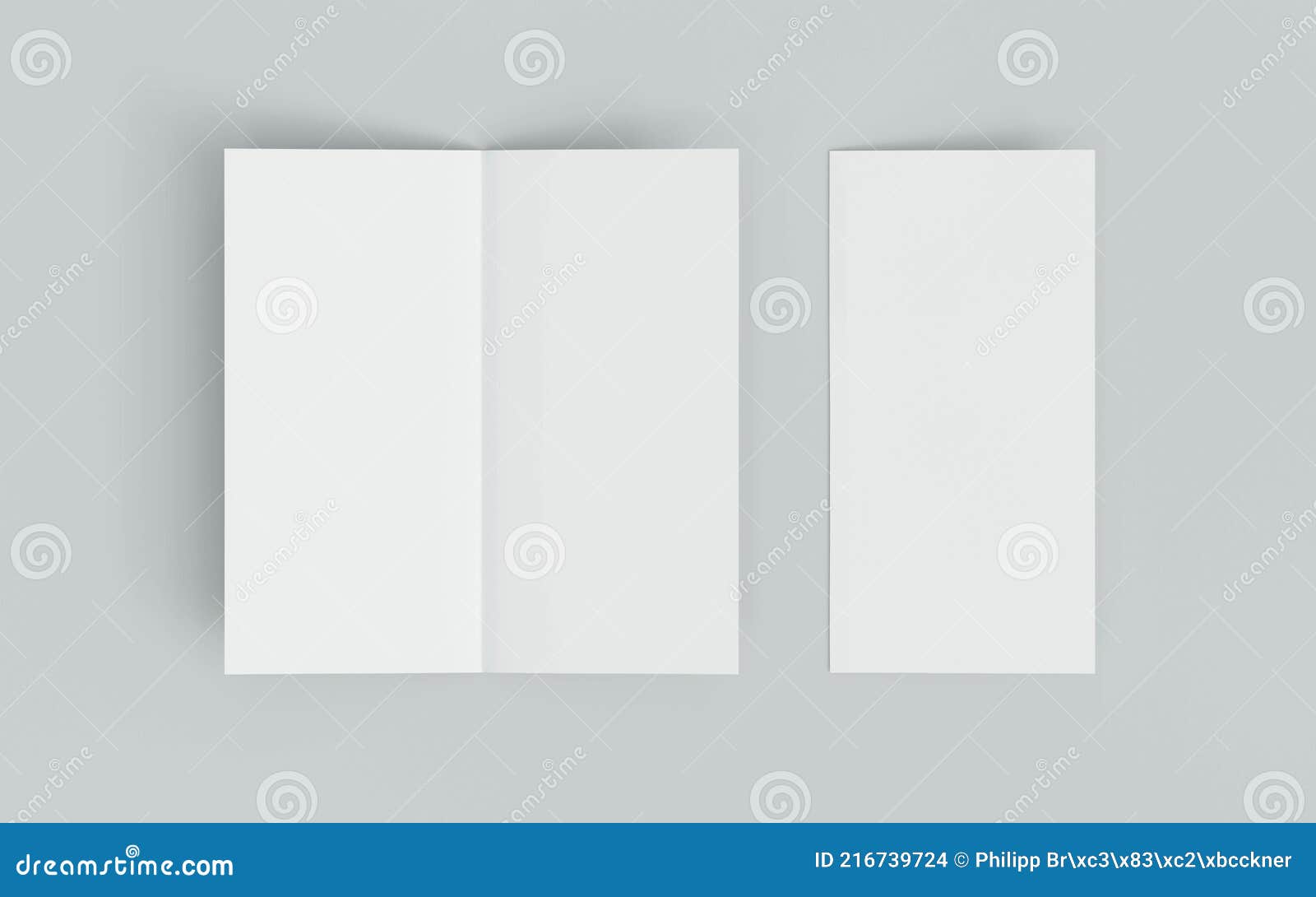 Blank White Empty Flyer Mock Up Brochure Template 3d Render ...