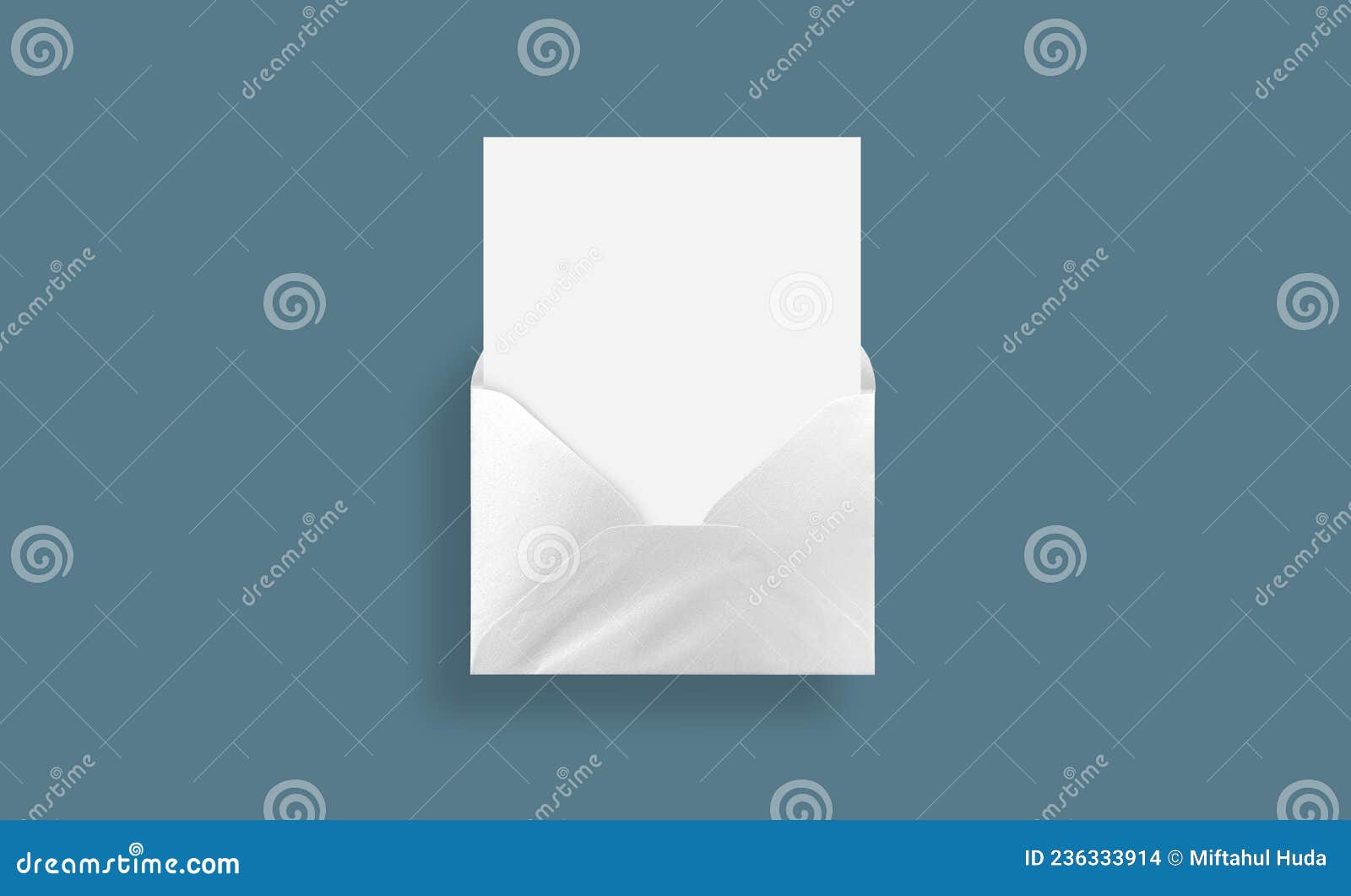Blank White Envelope Isolated Background Arranged for Mockup Design ...
