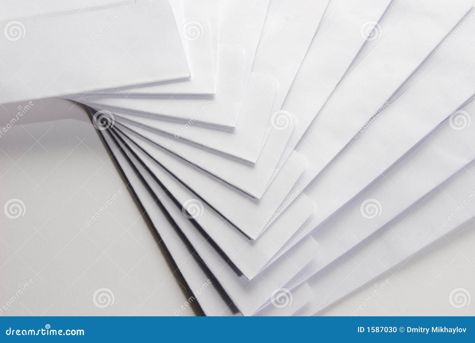 Blank white envelopes stock photo. Image of heap, advertising - 1587030