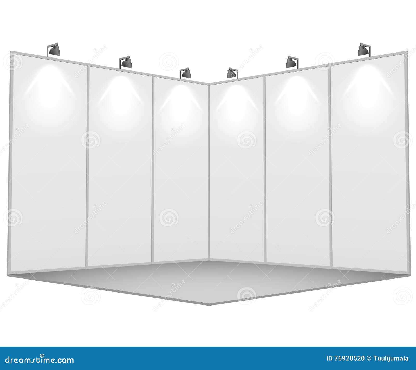 Blank White Exhibition Stand 3x3 Sections Template. Vector Illustration ...