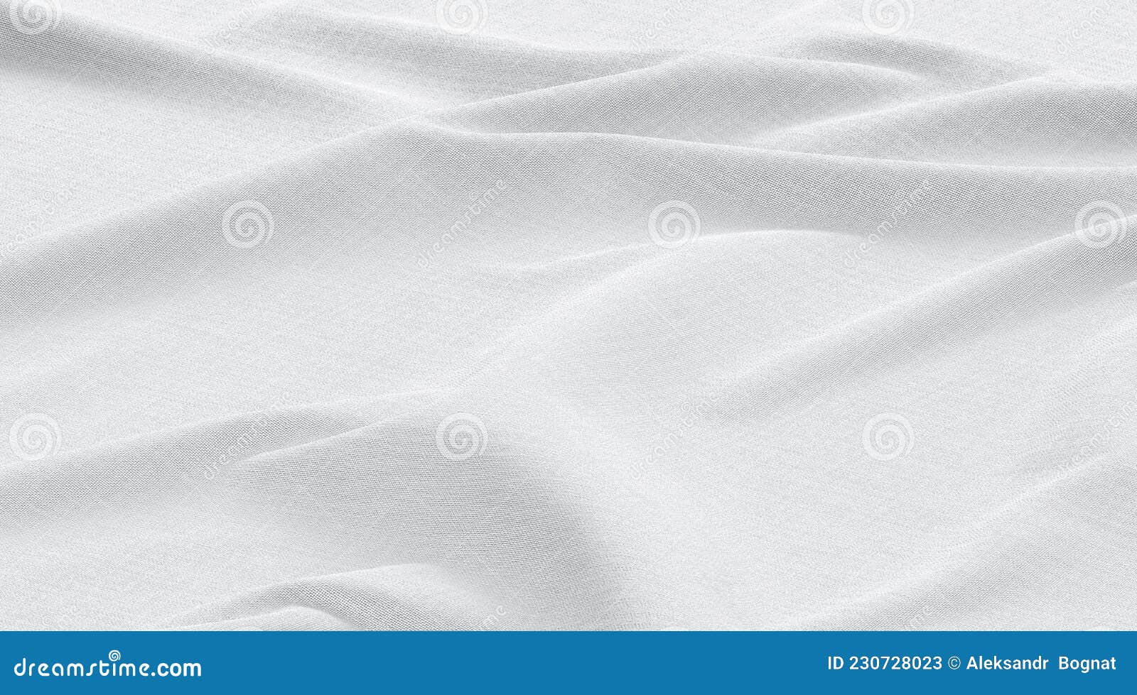 Blank White Fabric Waves Material Mockup, Top View Stock Illustration ...