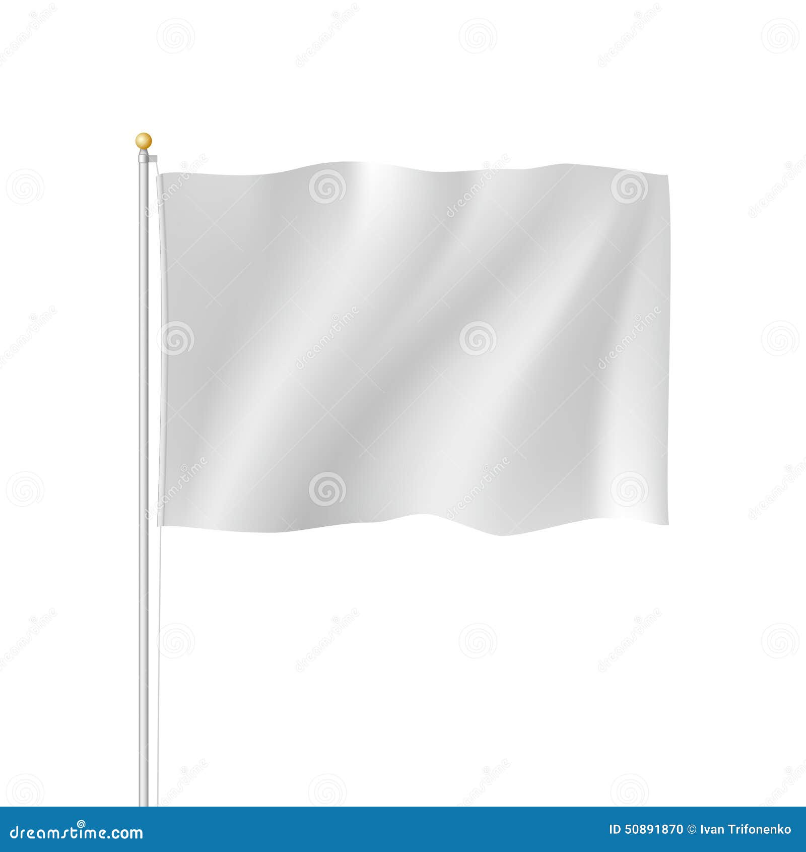 Blank white flag stock vector. Illustration of object - 50891870