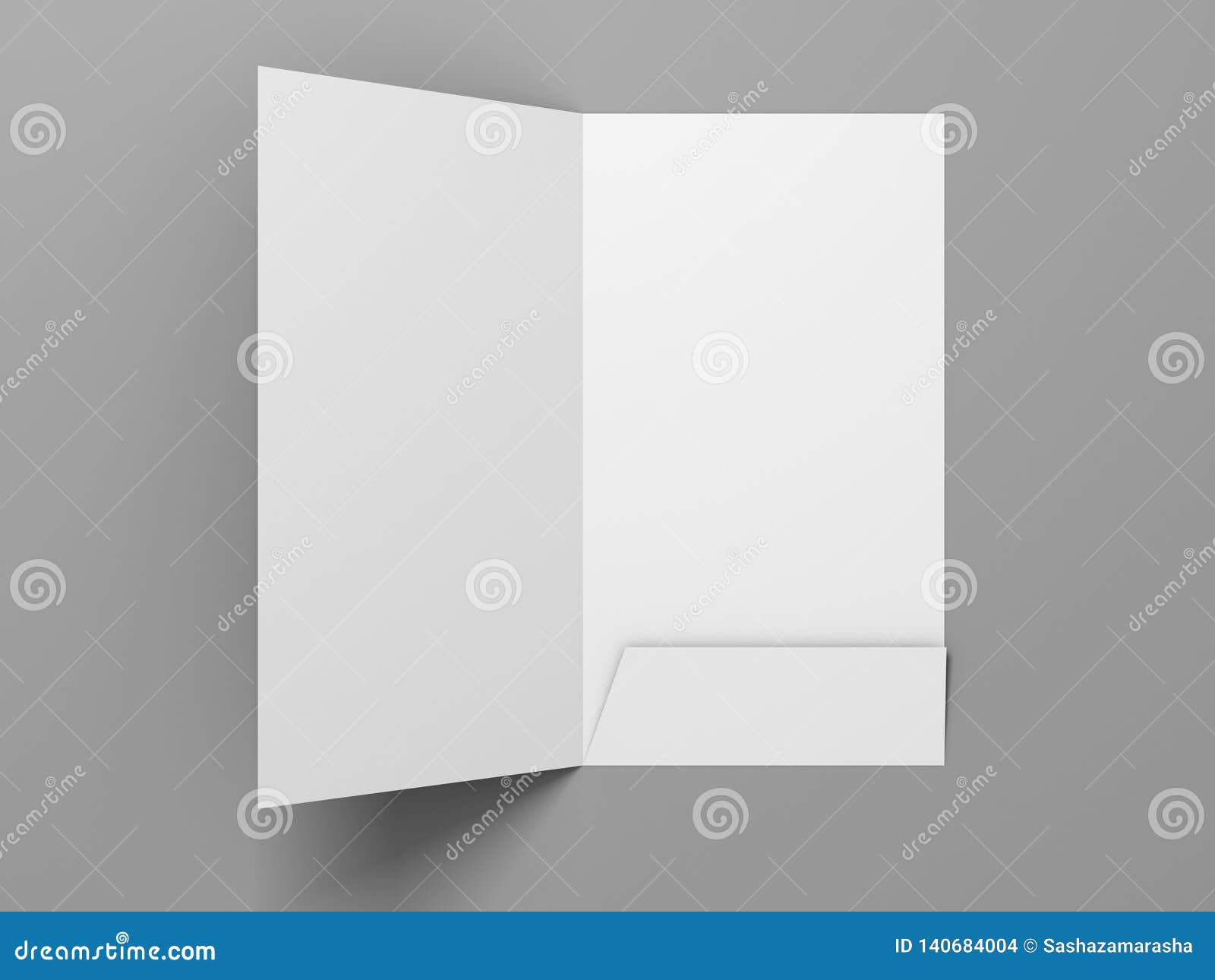 Blank White Folder Brochure Template Mockup Stock Illustration ...