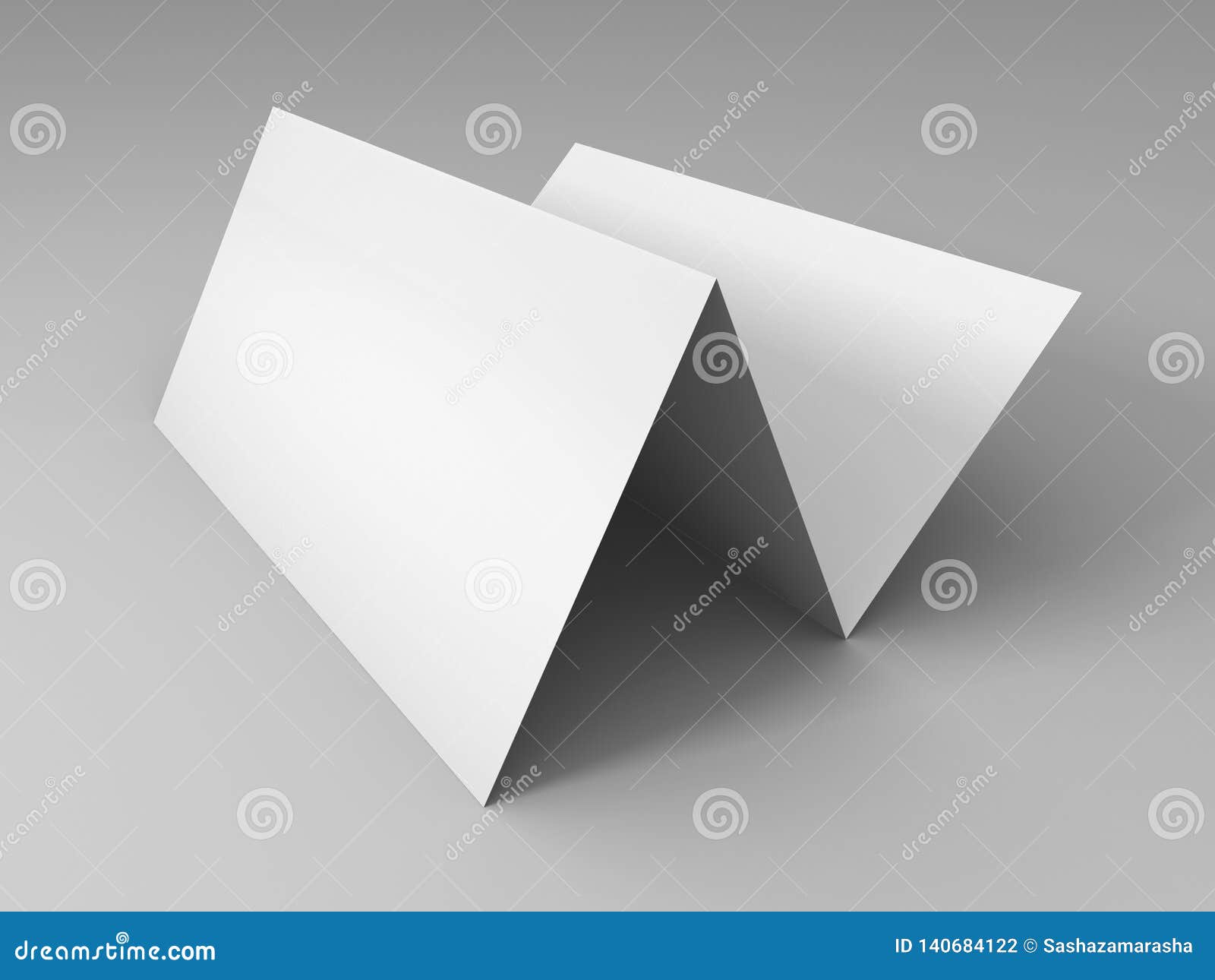 Blank White Folder Brochure Template Mockup Stock Illustration ...