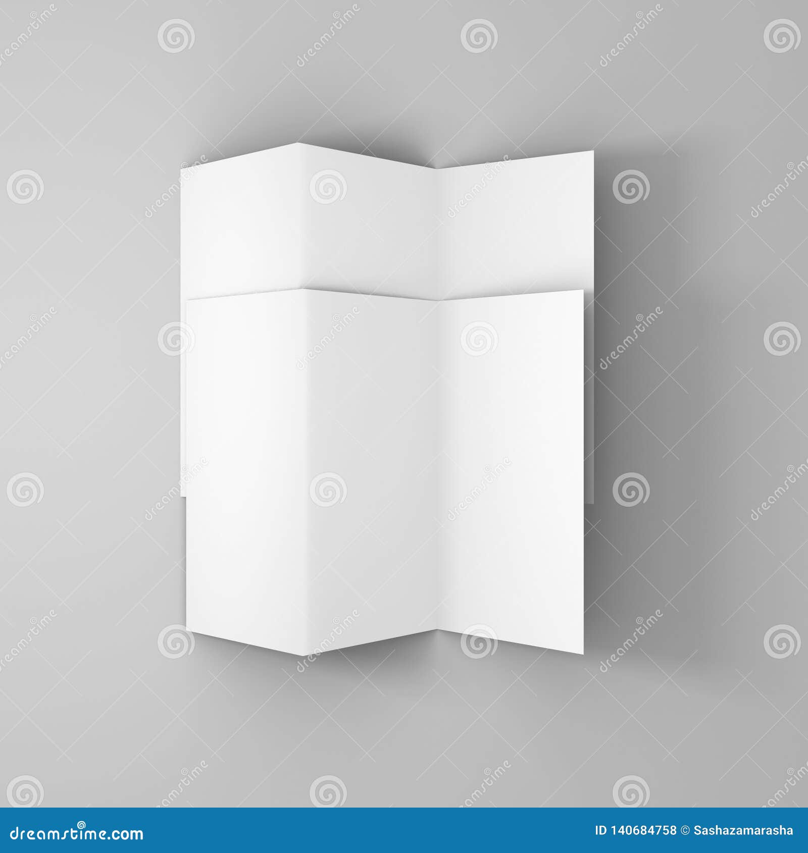 Blank White Folder Brochure Template Mockup Stock Illustration ...