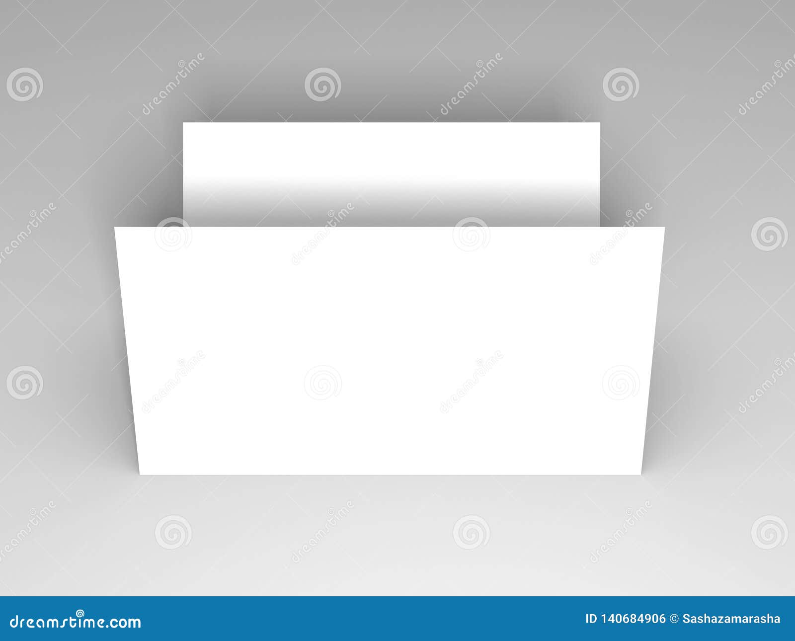 Blank White Folder Brochure Template Mockup Stock Illustration ...