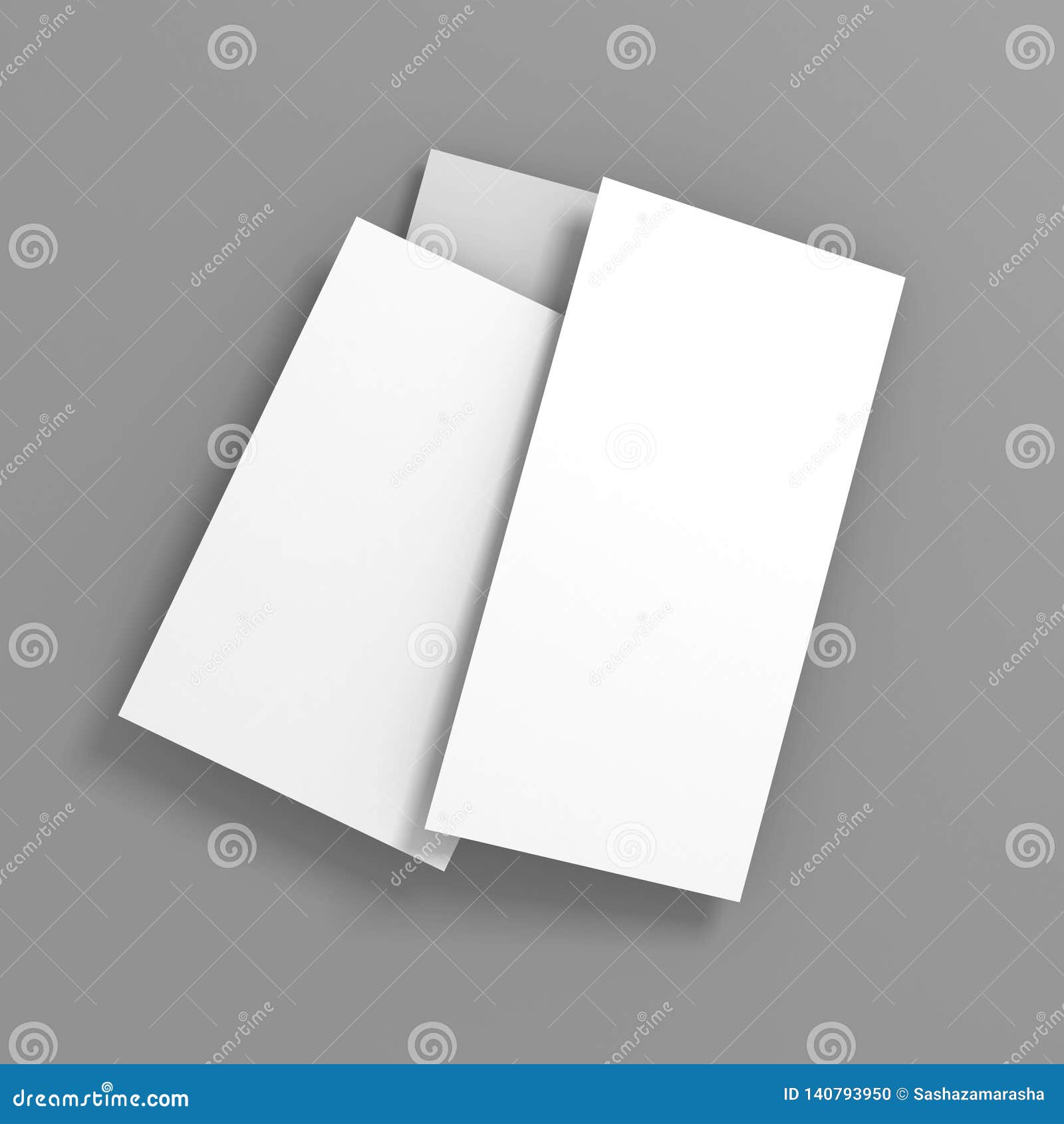 Blank White Folder Brochure Template Mockup Stock Illustration ...