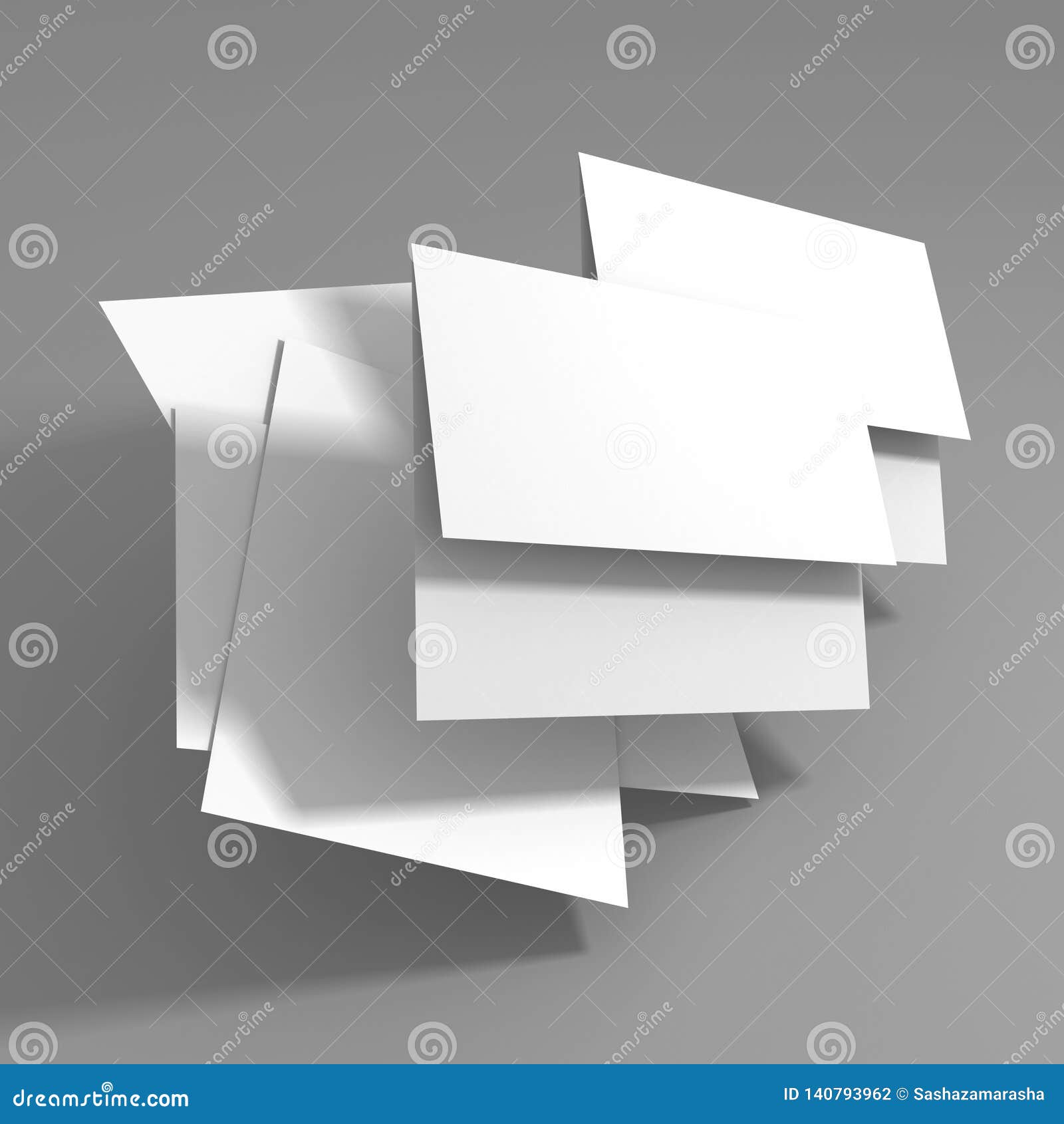 Blank White Folder Brochure Template Mockup Stock Illustration ...