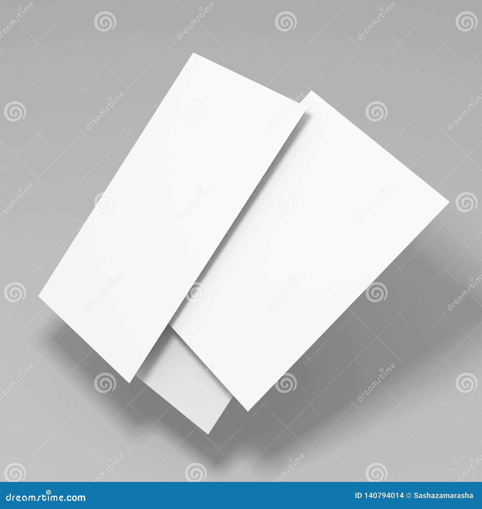 Blank White Folder Brochure Template Mockup Stock Illustration ...