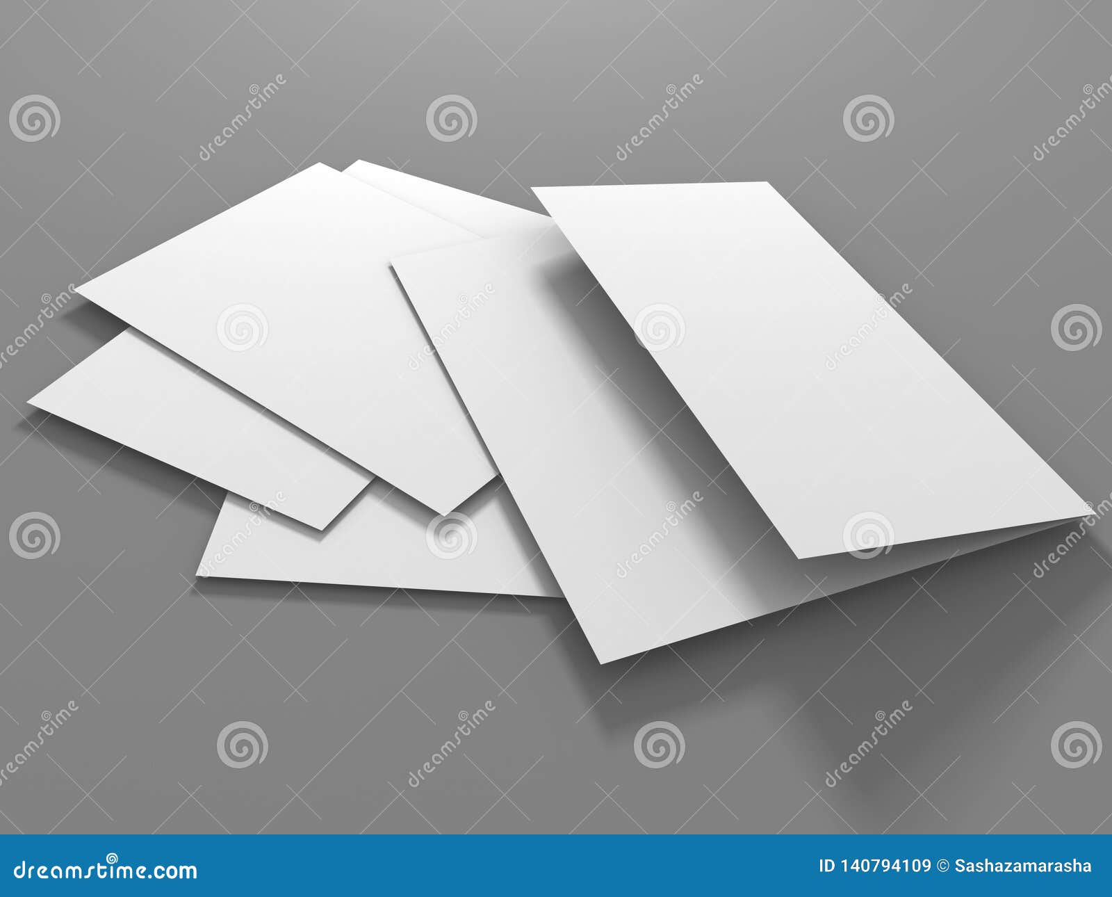 Blank White Folder Brochure Template Mockup Stock Illustration ...