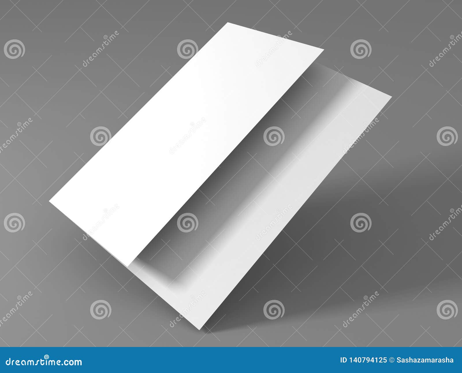 Blank White Folder Brochure Template Mockup Stock Illustration ...