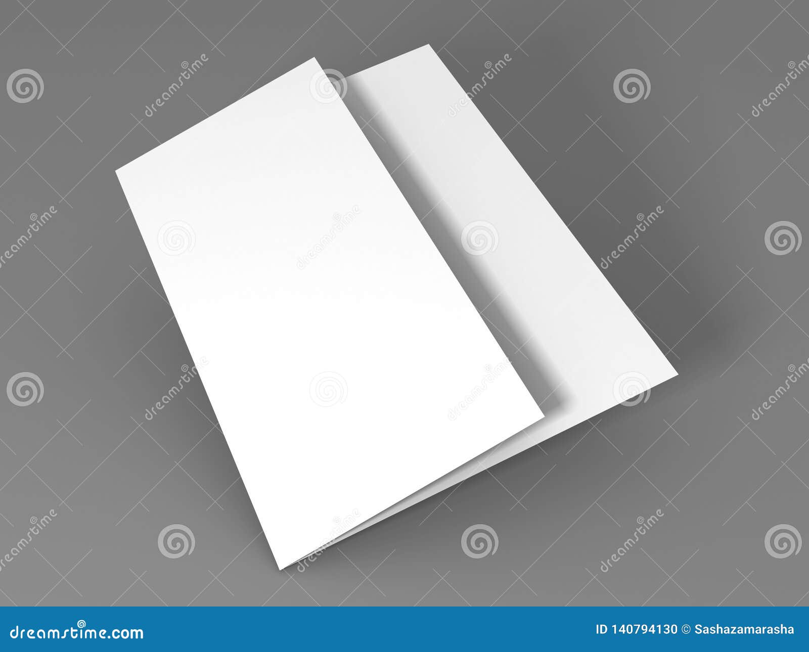 Blank White Folder Brochure Template Mockup Stock Illustration ...