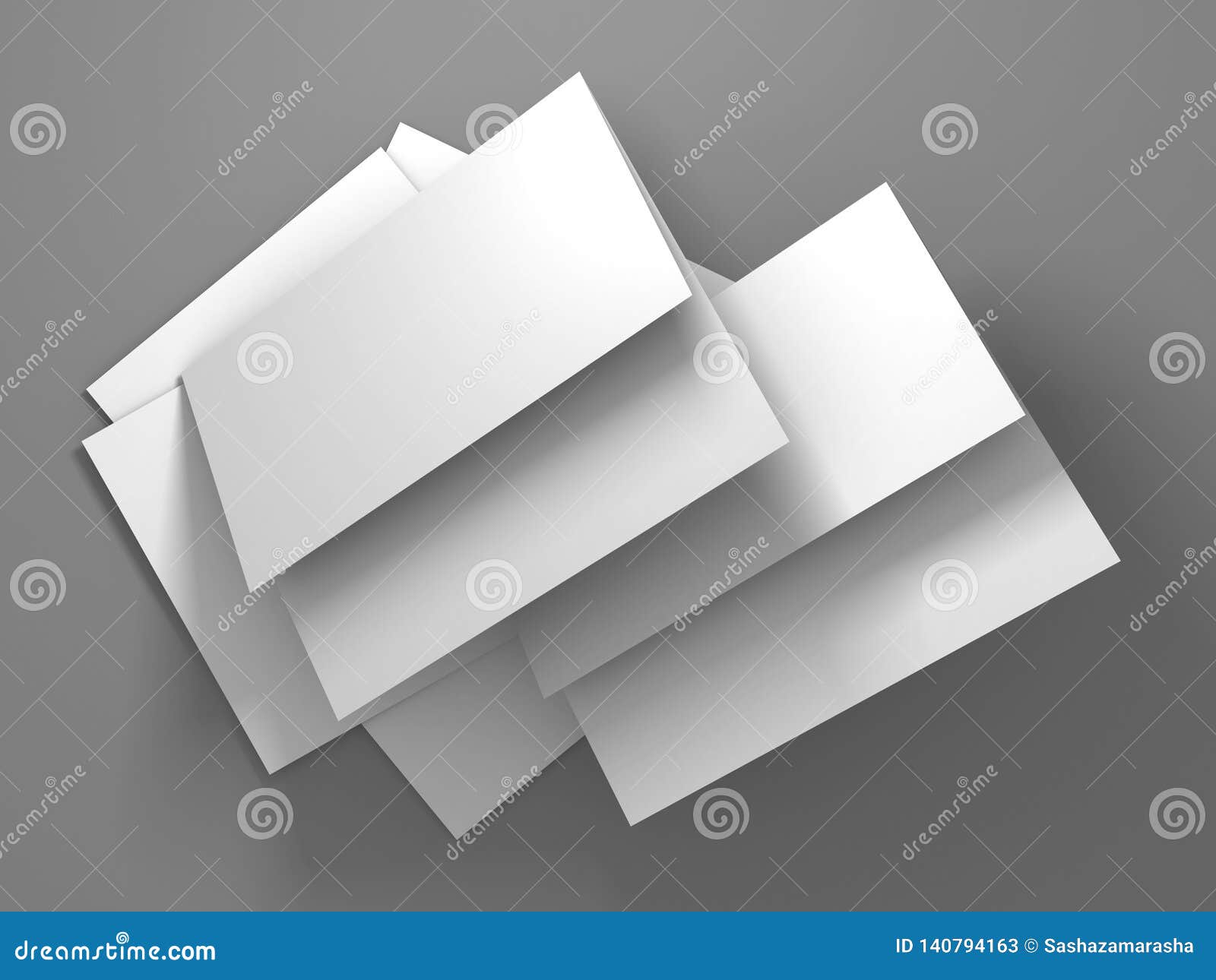 Blank White Folder Brochure Template Mockup Stock Illustration ...
