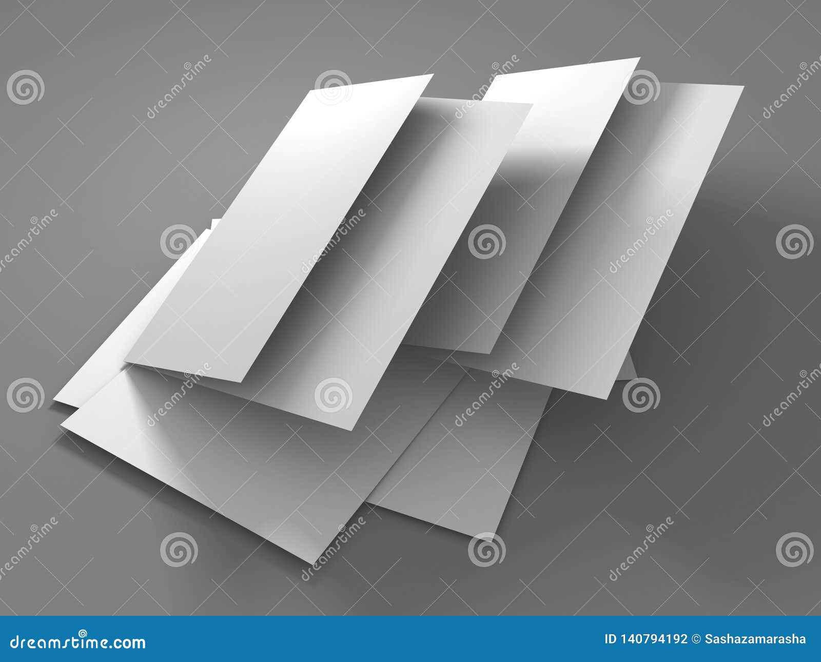 Blank White Folder Brochure Template Mockup Stock Illustration ...