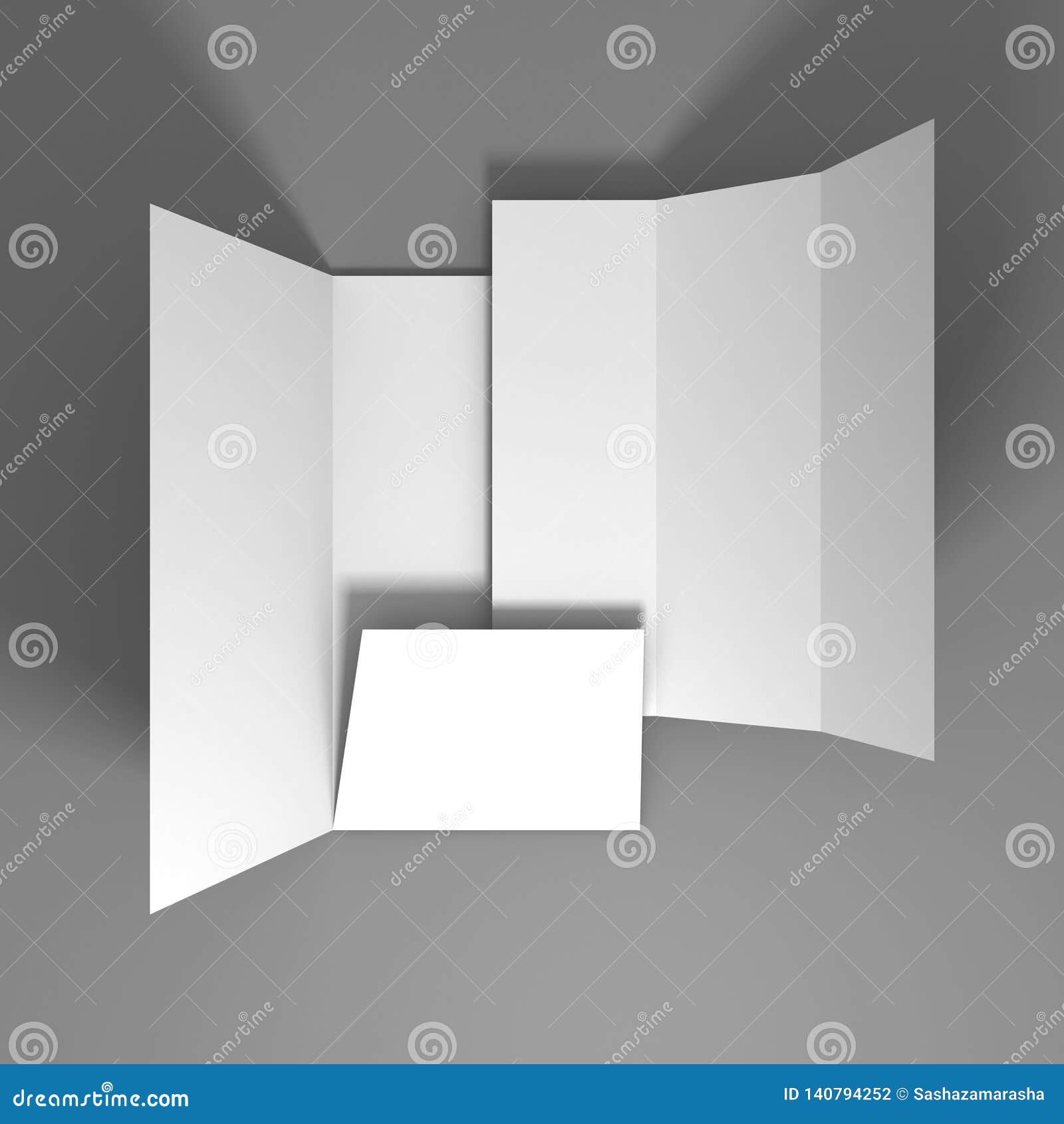 Blank White Folder Brochure Template Mockup Stock Illustration ...