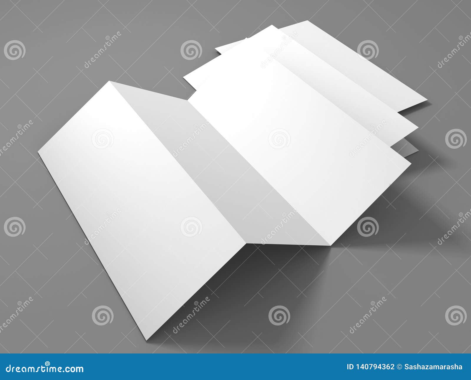 Blank White Folder Brochure Template Mockup Stock Illustration ...