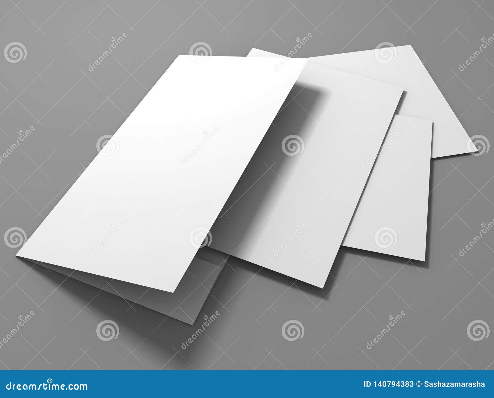 Blank White Folder Brochure Template Mockup Stock Illustration ...