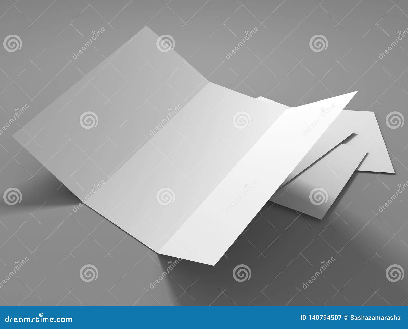 Blank White Folder Brochure Template Mockup Stock Illustration ...