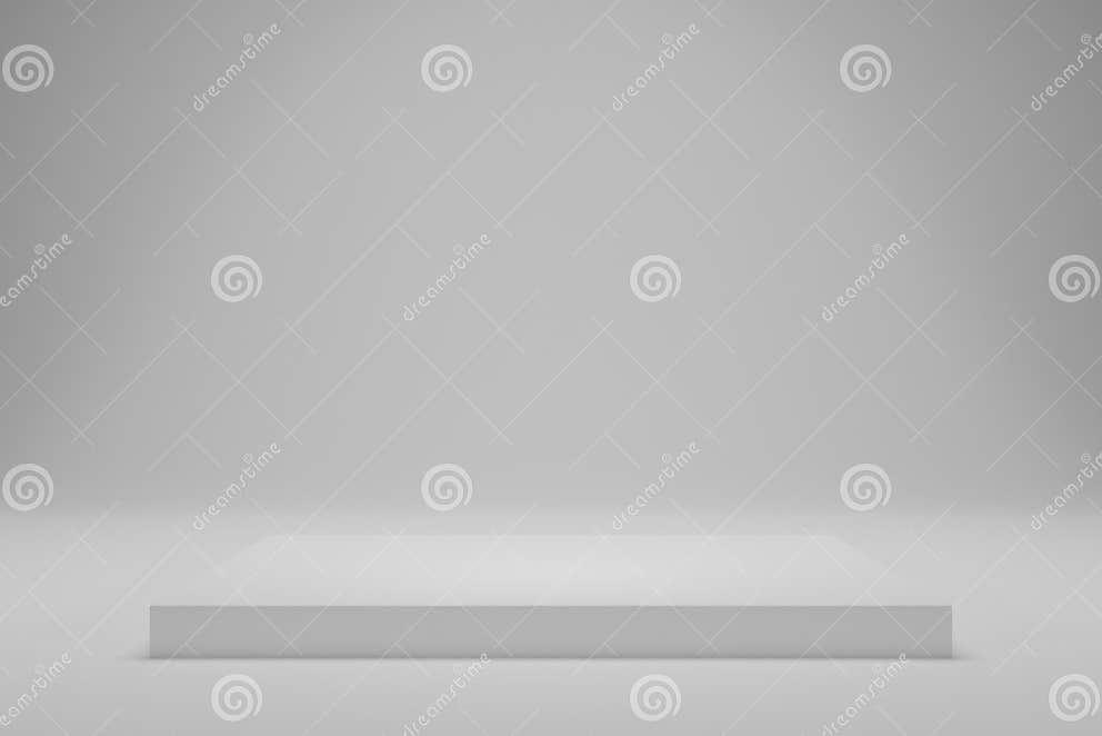 Blank White Gradient Background with Product Display Platform. Empty ...