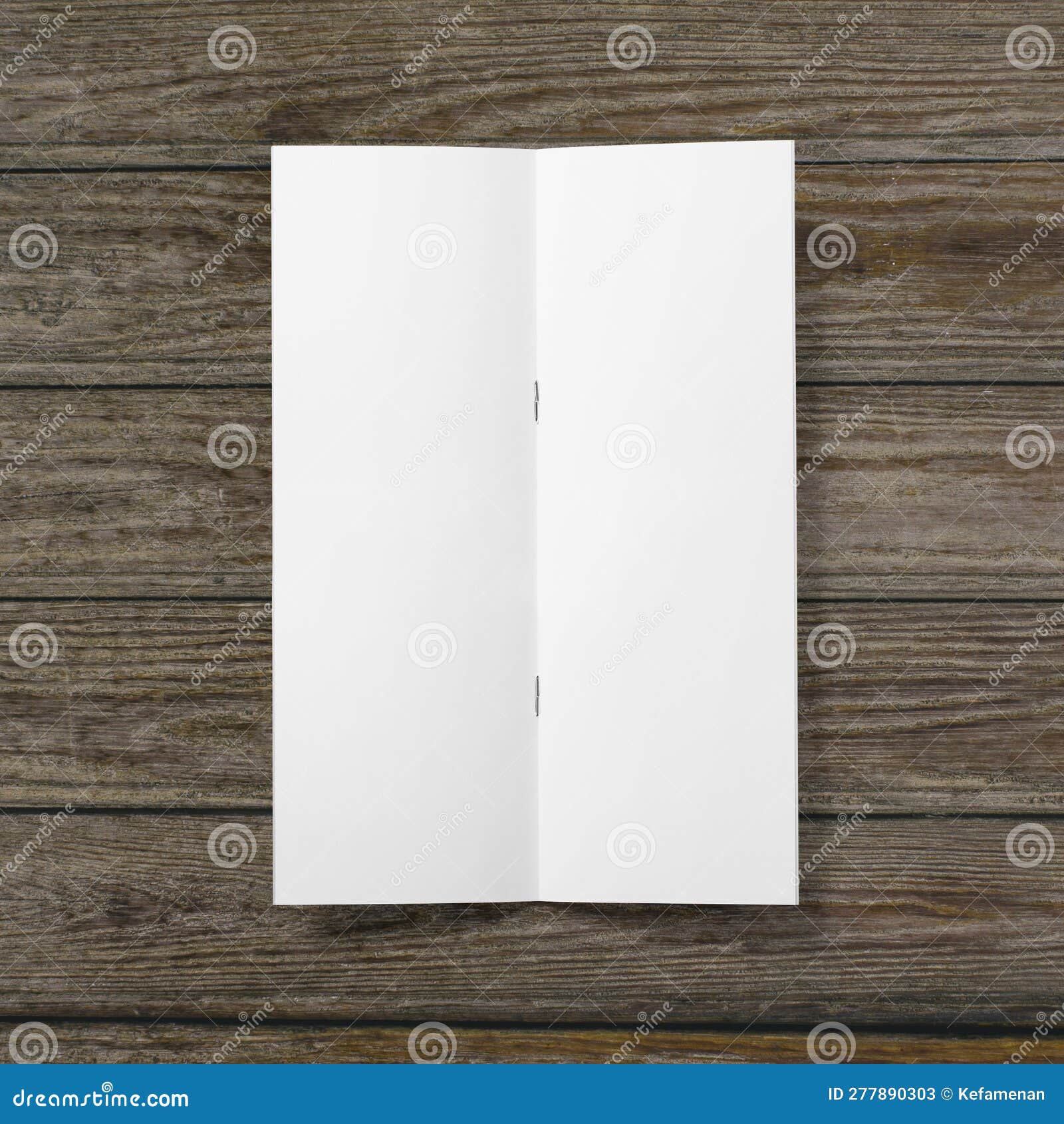 A4 Half-fold Brochure Blank White Template For Mock Up And Presentation ...