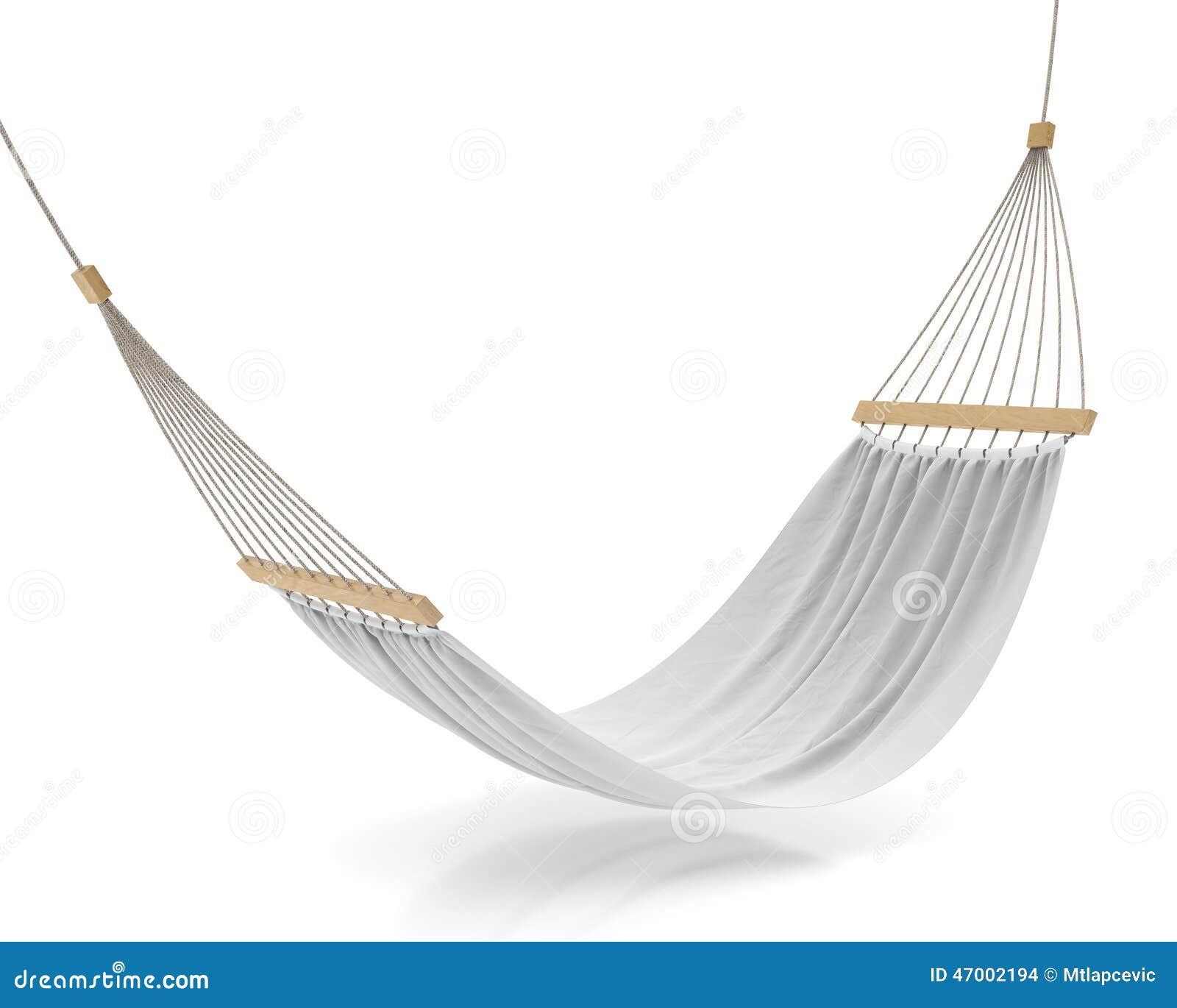 Blank White Hammock Isolated on White Background Stock Illustration ...