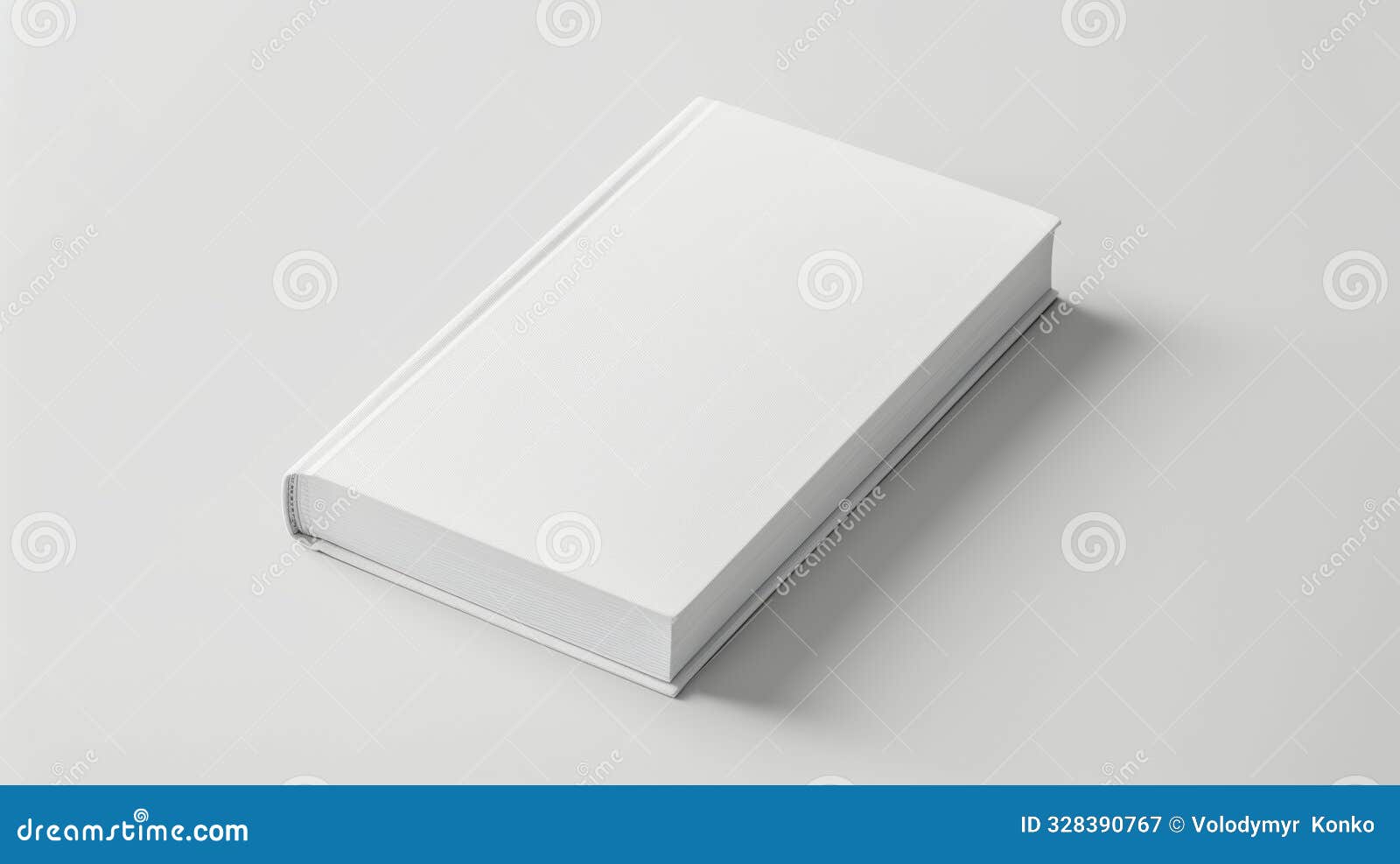 Blank White Hardcover Book on a Light Gray Background, Studio Shot ...