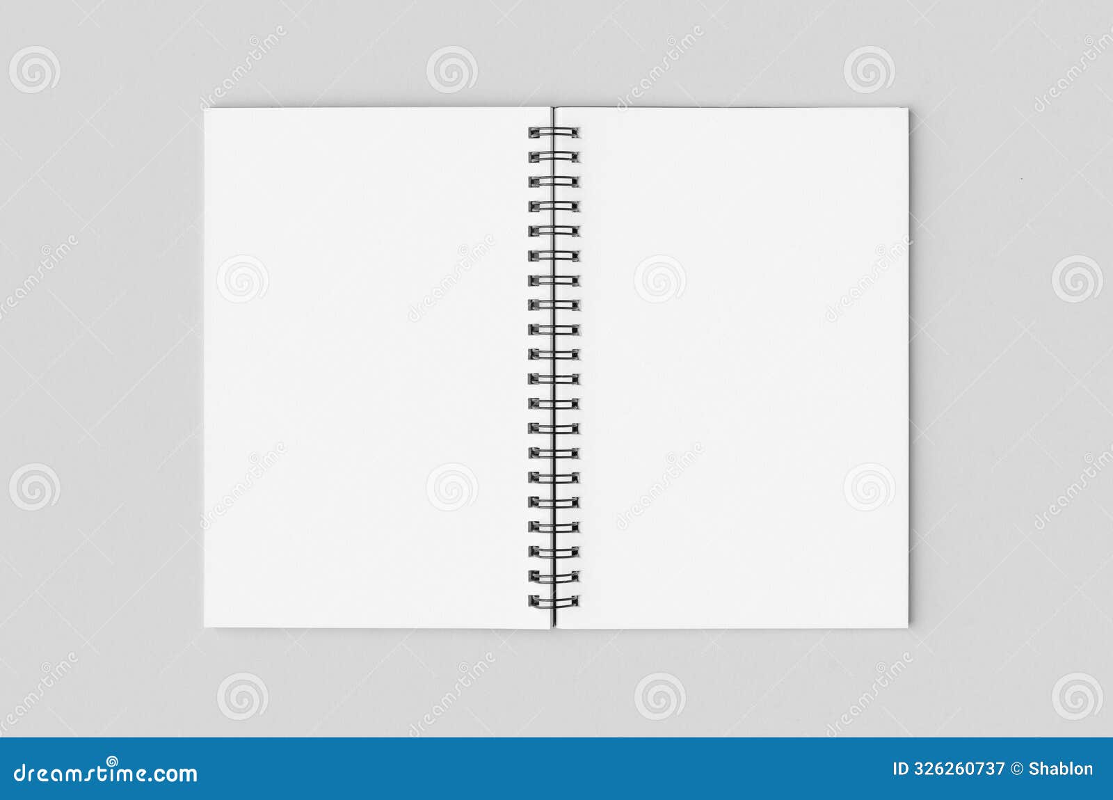 Blank White Inside of a Black Spiral Notebook Mockup Stock Image ...