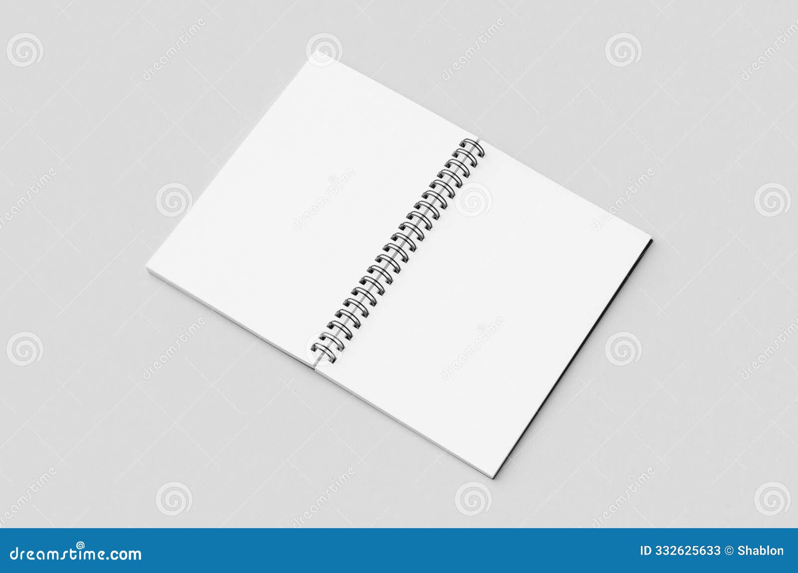 Blank White Inside of a Black Spiral Notebook Mockup Stock Image ...