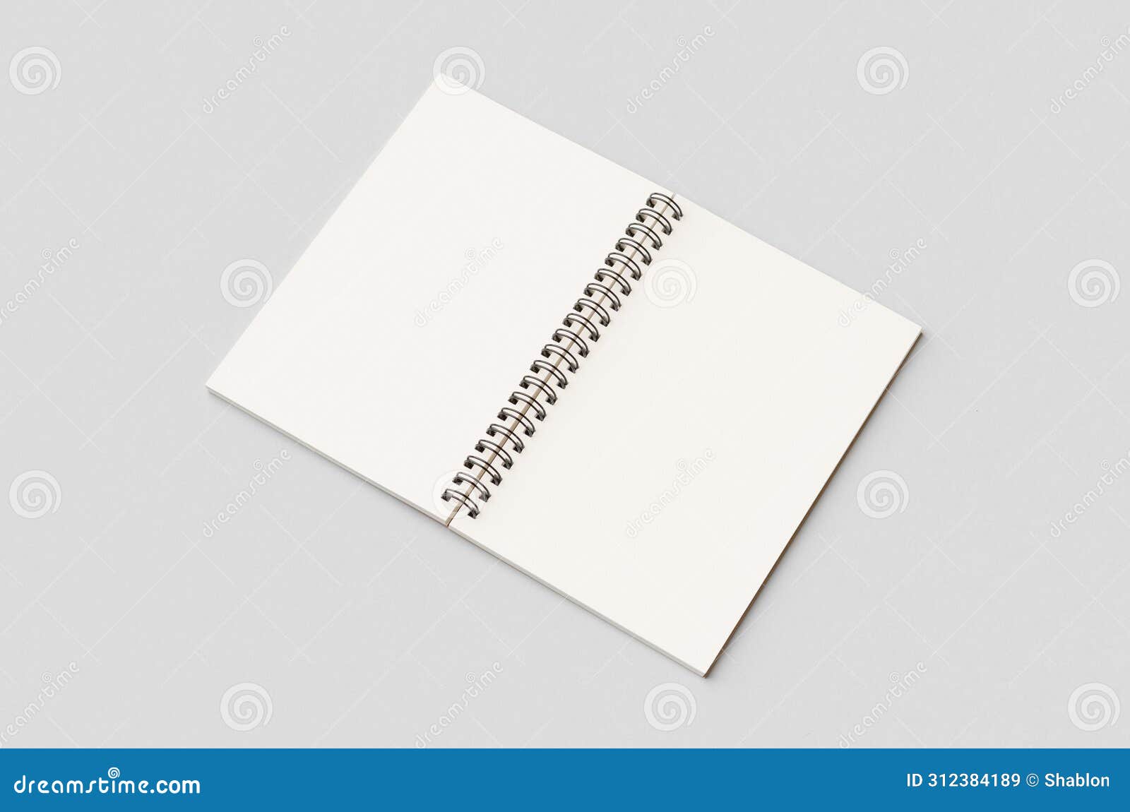 Blank White Inside of a Kraft Spiral Notebook Mockup Stock Image ...