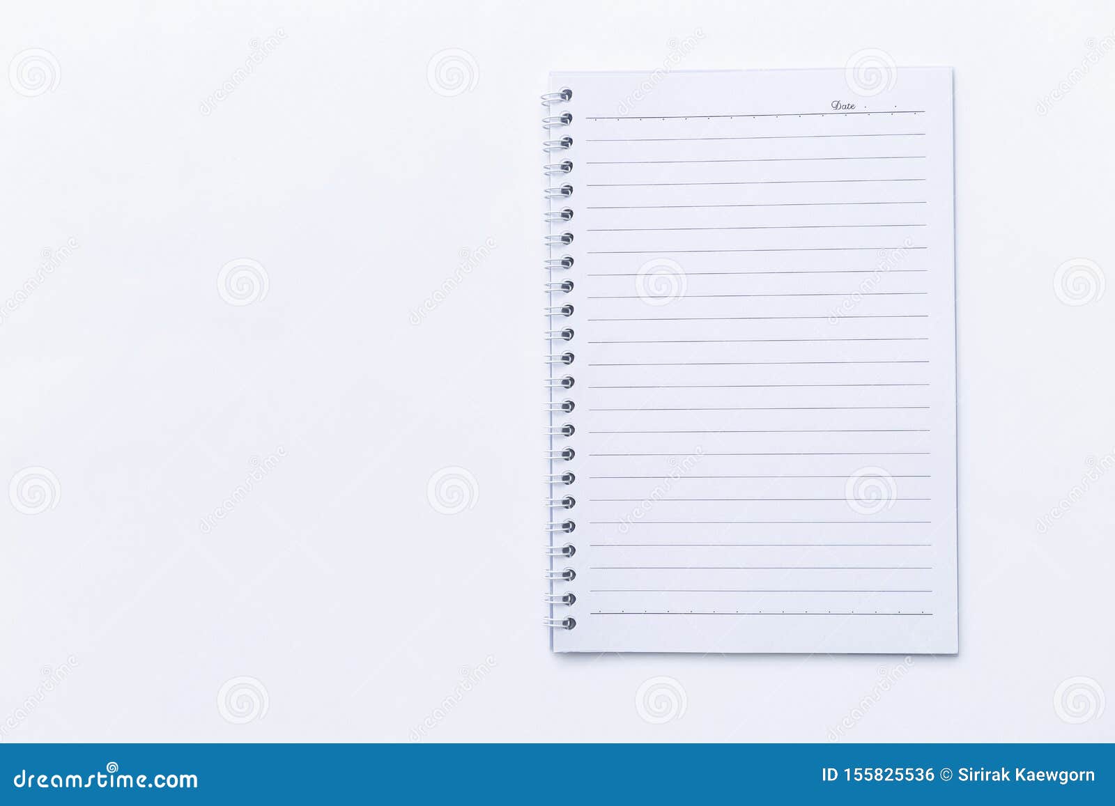 Blank White Journal Lined Notebook Isolate on White Background Stock ...