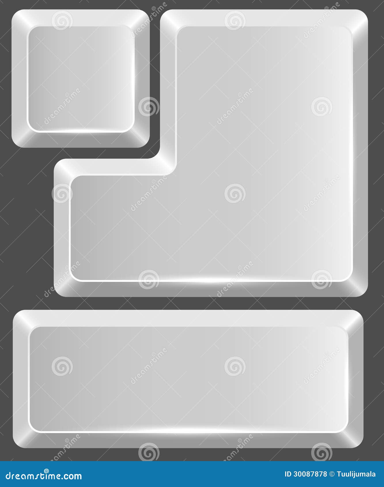 Blank White Keyboard Button Stock Vector - Illustration of plastic ...
