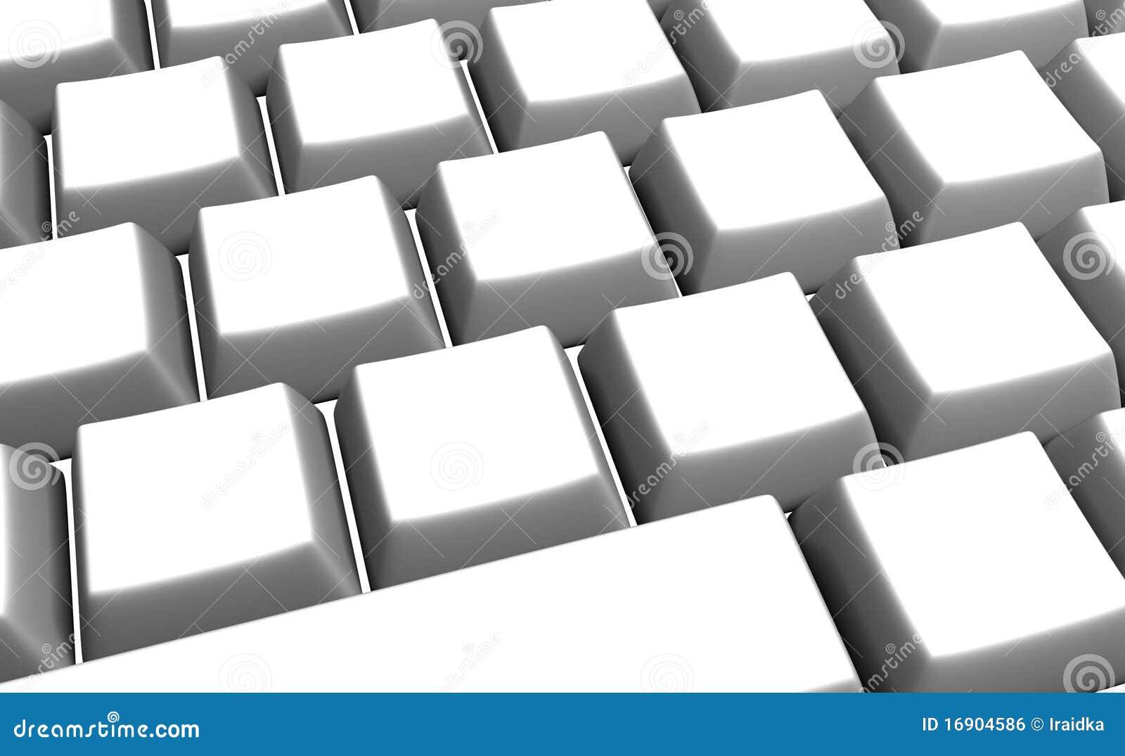 Blank white keyboard keys stock illustration. Illustration of control ...