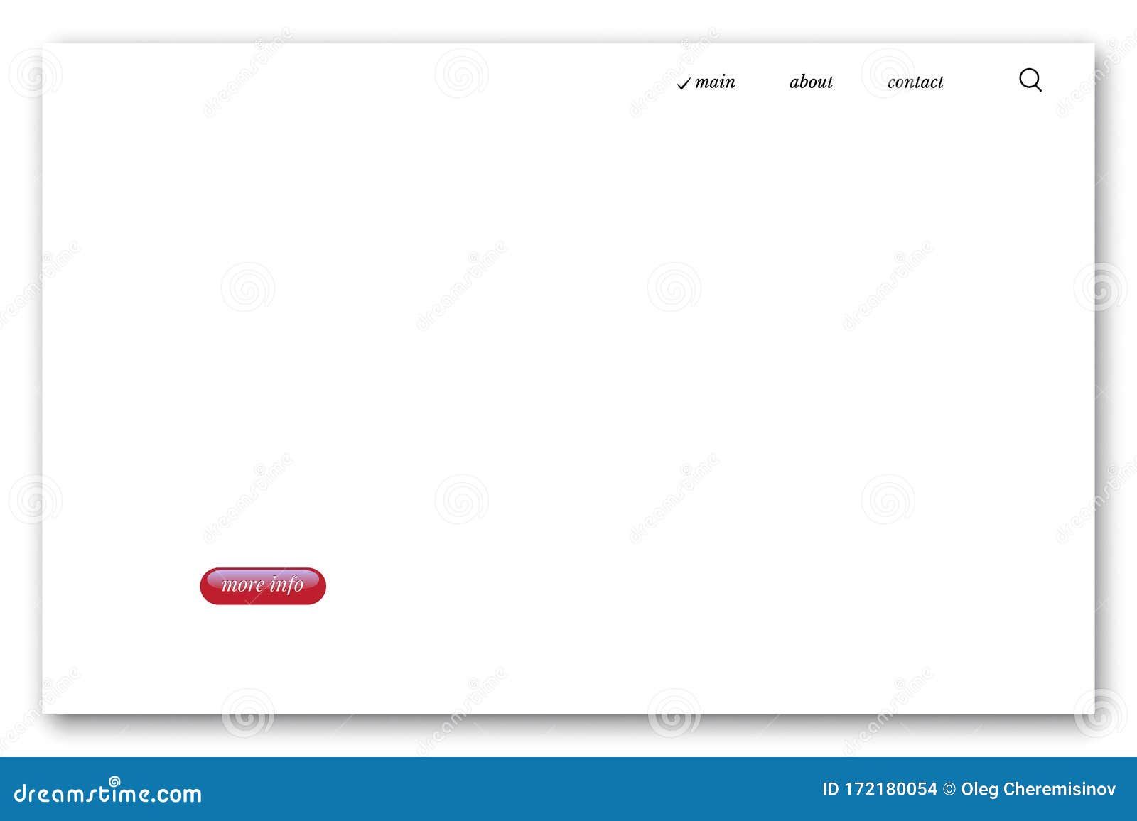 White Landing Page Website Template Design. Vector Illustration Concept ...