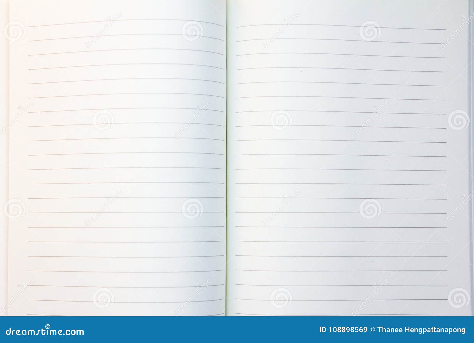 Blank White Lined Paper Book Background Stock Image - Image of copy ...
