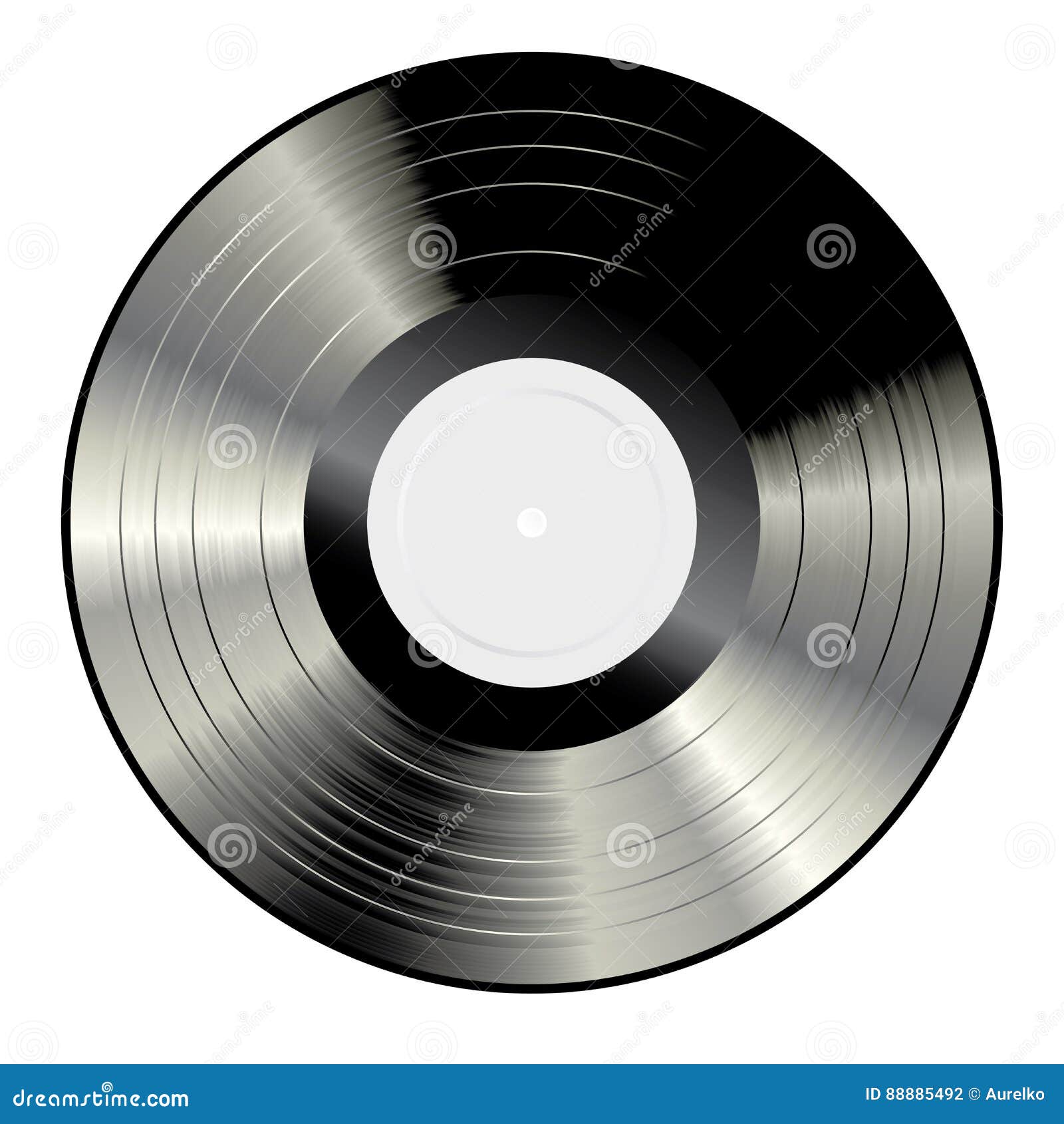 Blank white LP stock vector. Illustration of music, analogue - 88885492