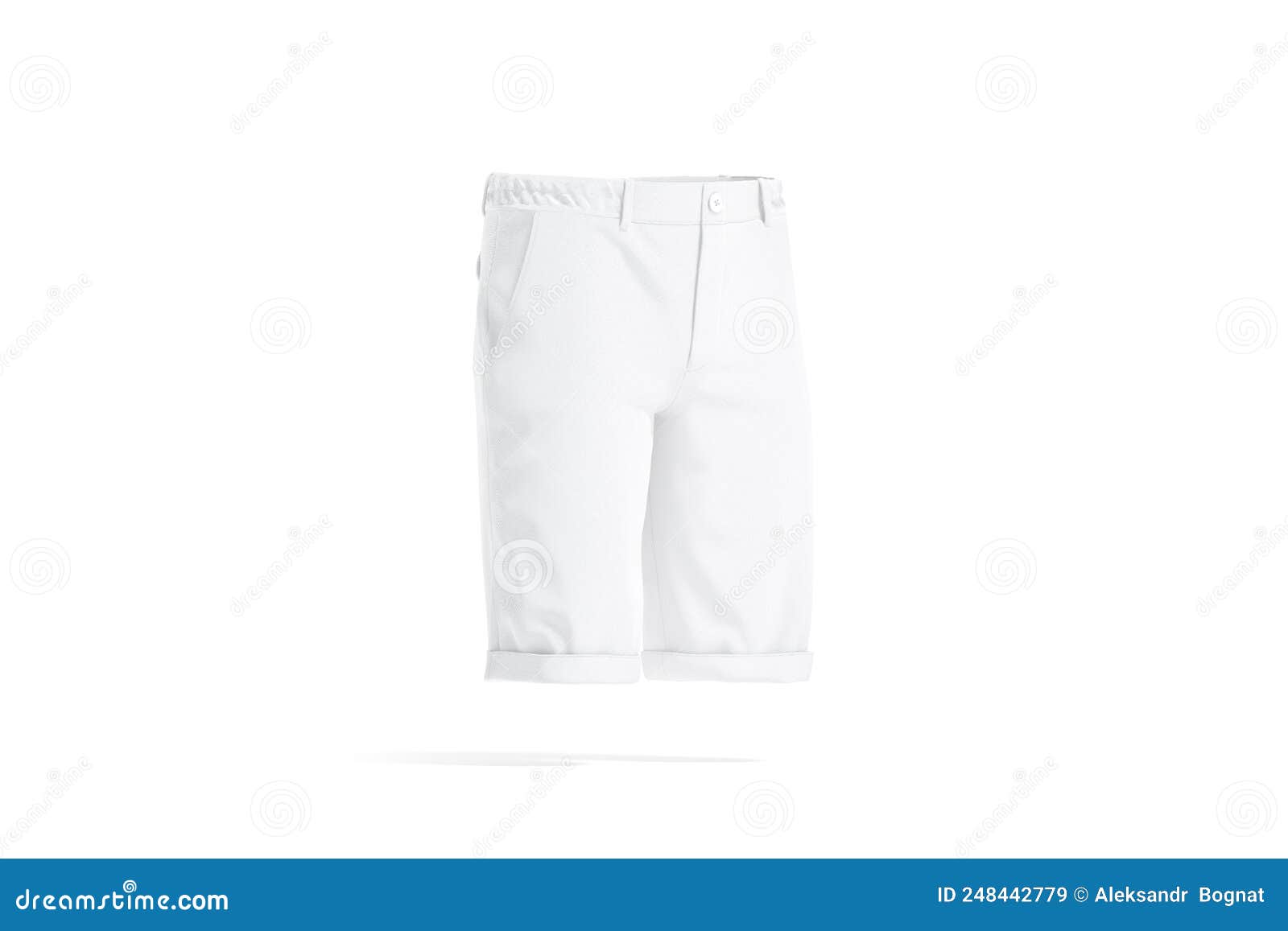 Blank White Men Shorts Mock Up, Side View Stock Illustration ...