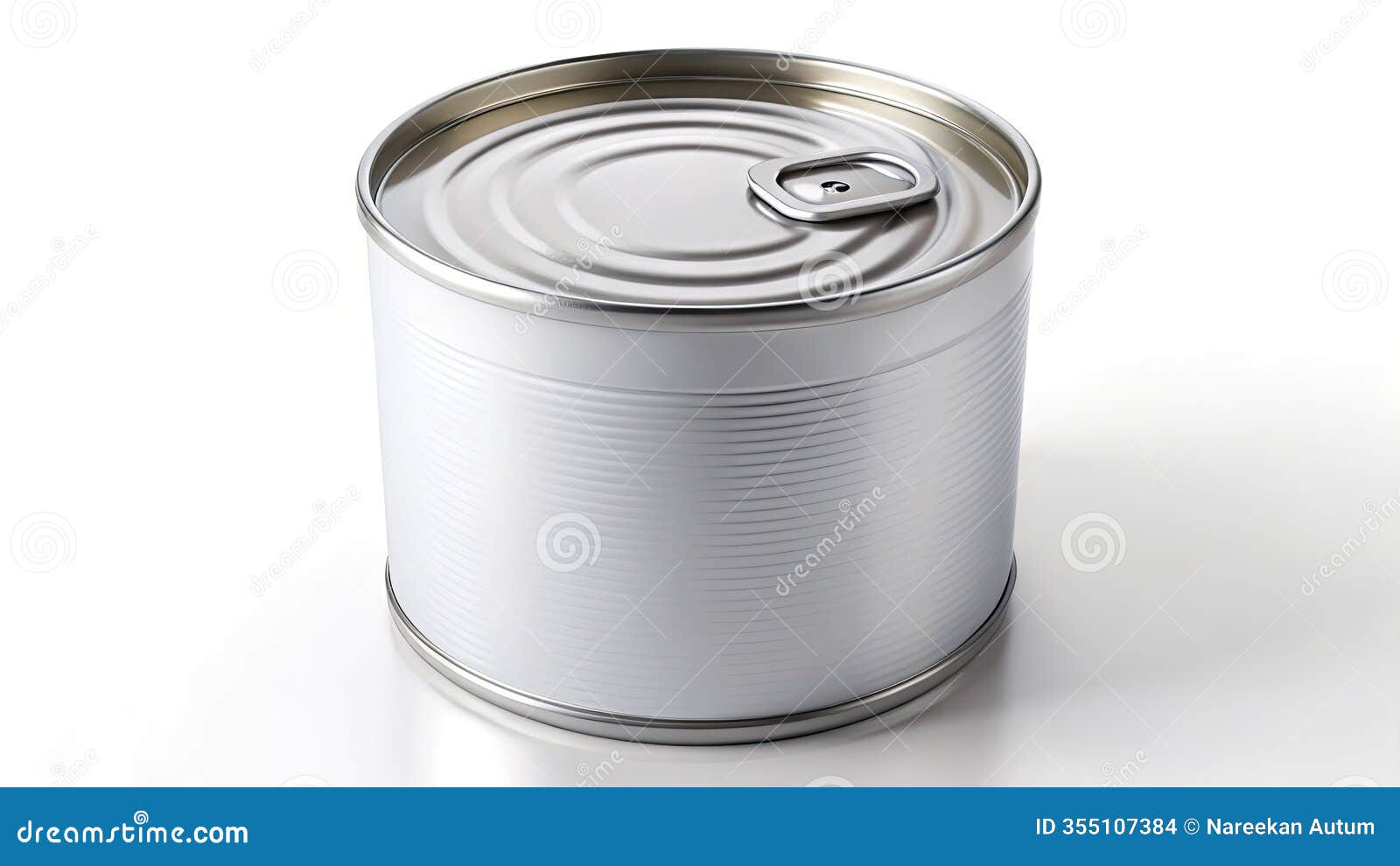Blank White Metal Can Packaging Template Realistic Mockup for Product ...