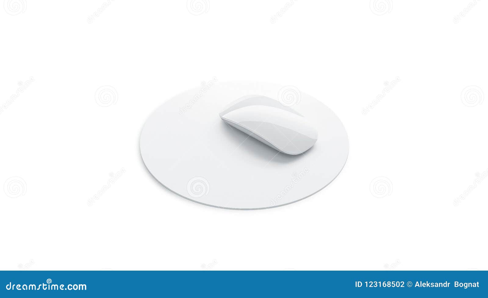 Blank White Mouse Pad Mock Up Side View, Isolated Stock Illustration ...