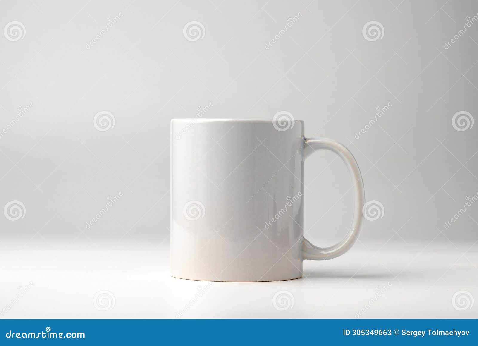 Blank White Mugs Mock Up on White Background Stock Image - Image of ...