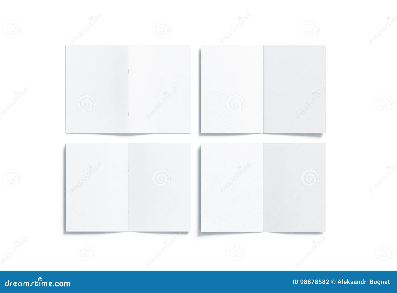 Blank White Multi-page A5 Booklet Mock Up, Front Back Side Stock Photo ...