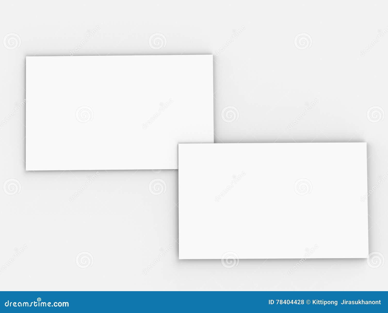 Blank White Name Cards Front and Back Stock Illustration - Illustration ...