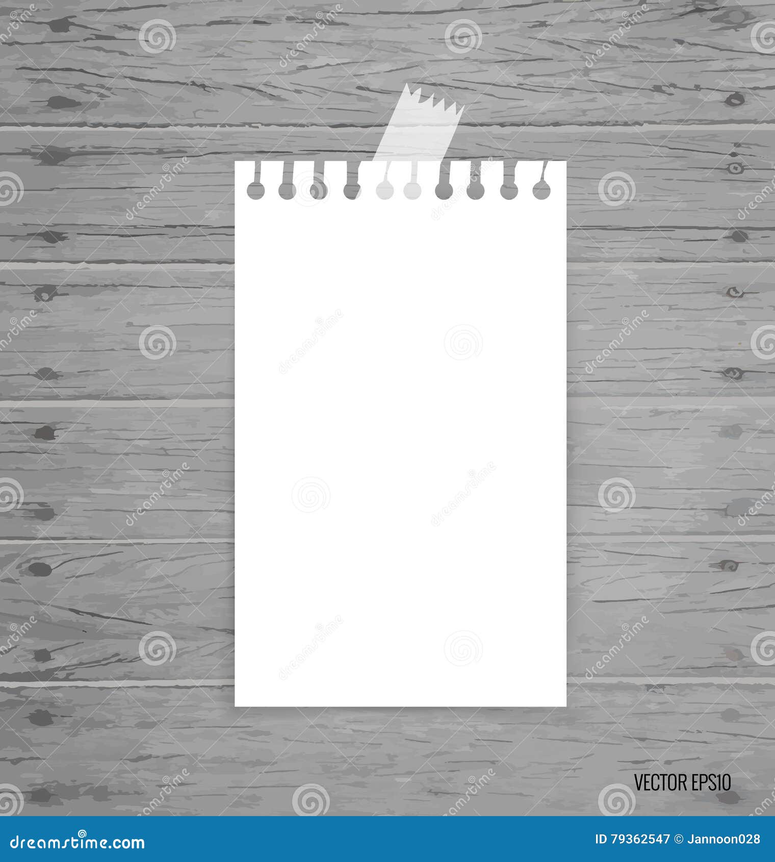 Blank White Note Papers, Ready for Your Message. Vector Illustration ...