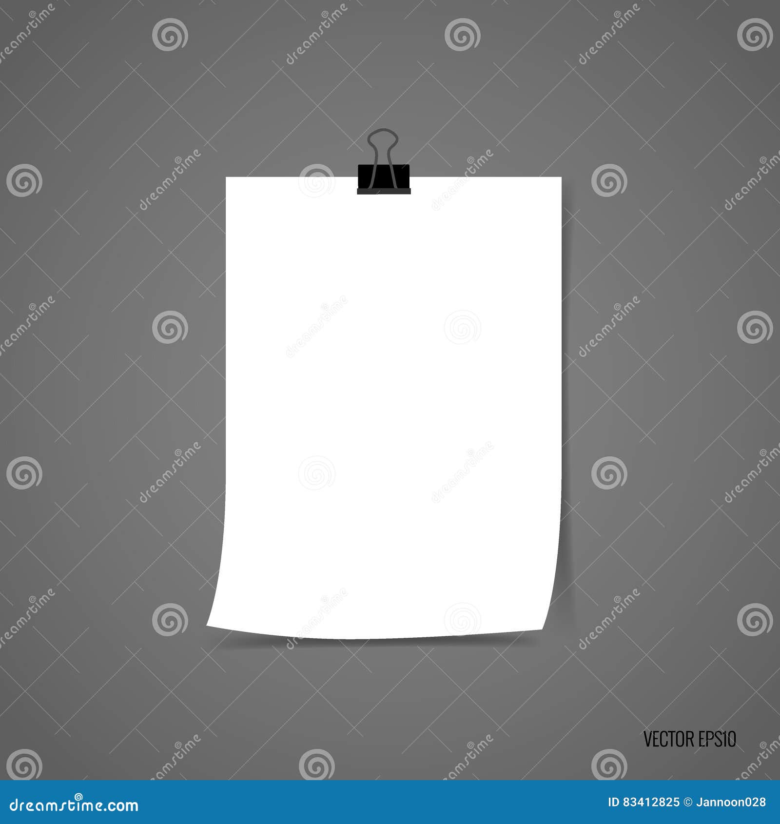 Blank White Note Papers, Ready for Your Message. Vector Illustration ...