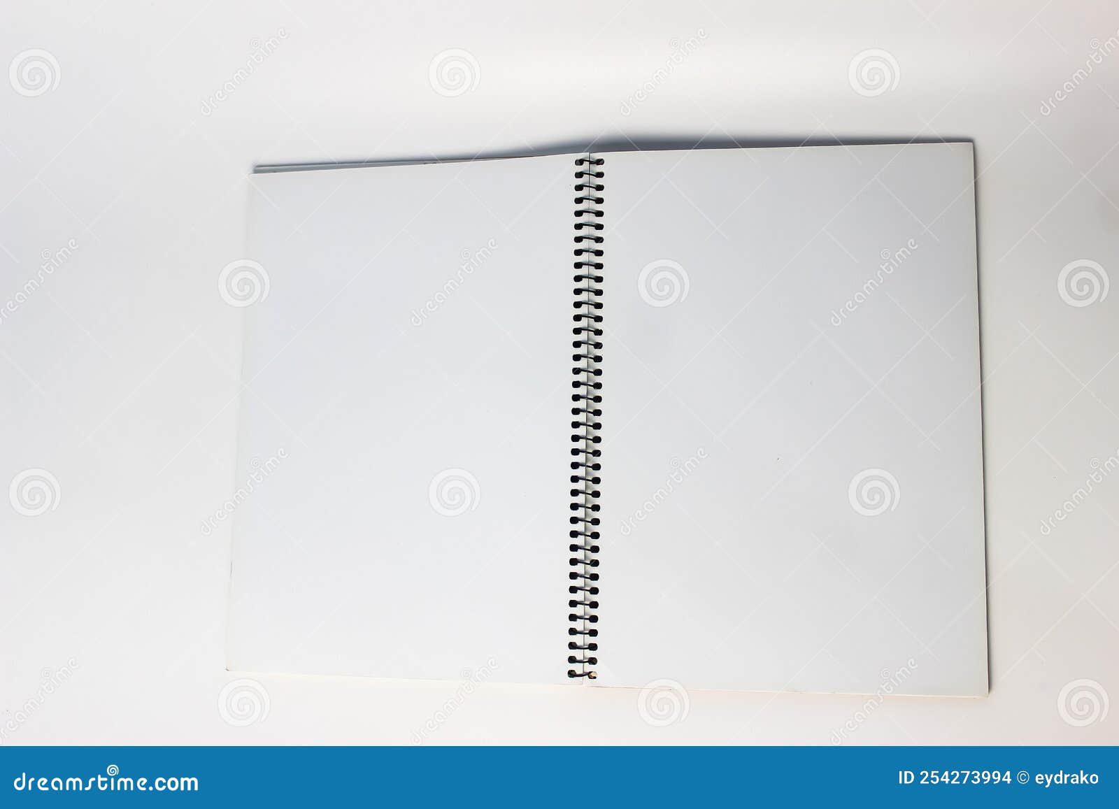 A Blank White Notebook Isolated on White Stock Photo - Image of notepad ...